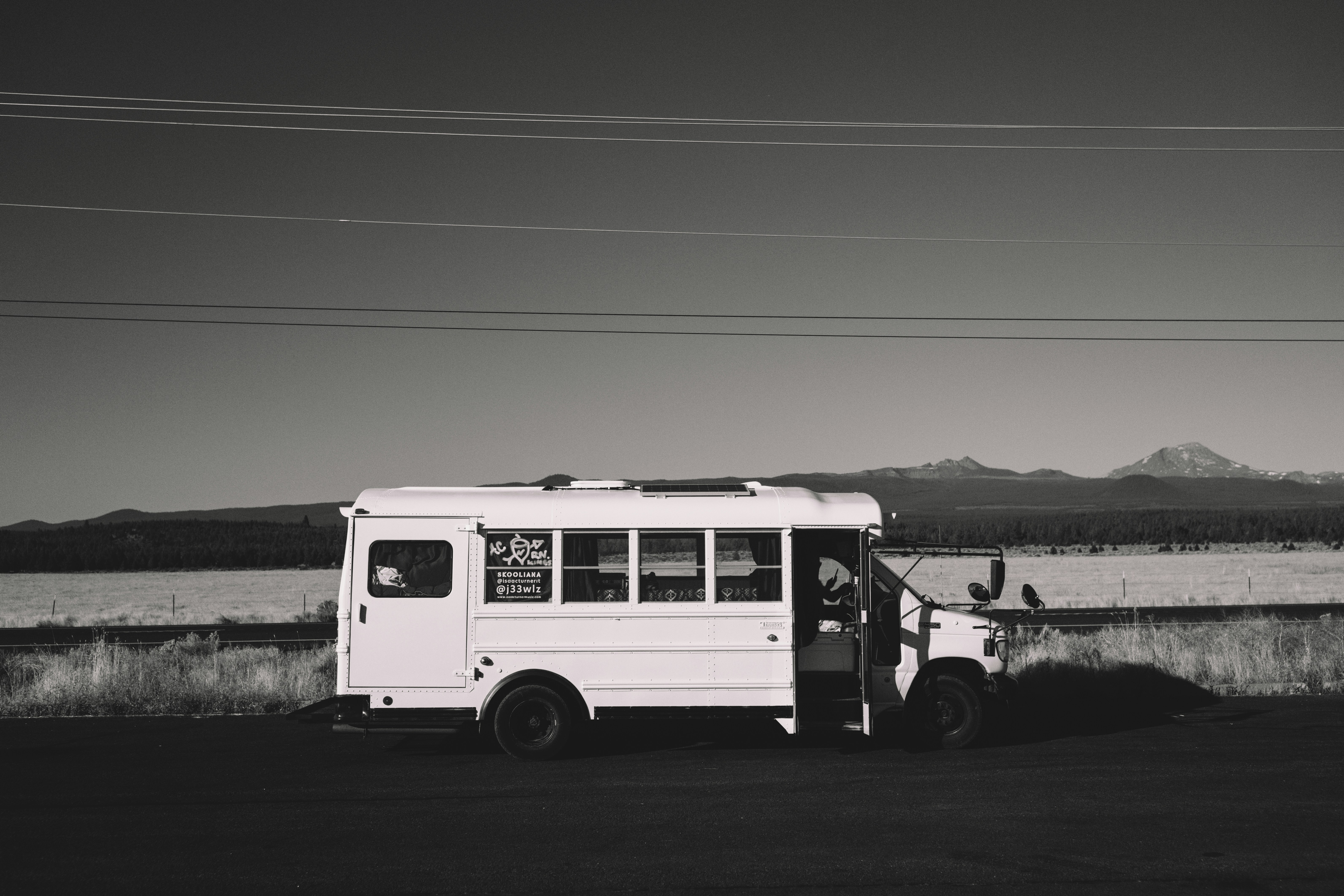 Grayscale photography of parked RV photo – Free Grey Image on Unsplash