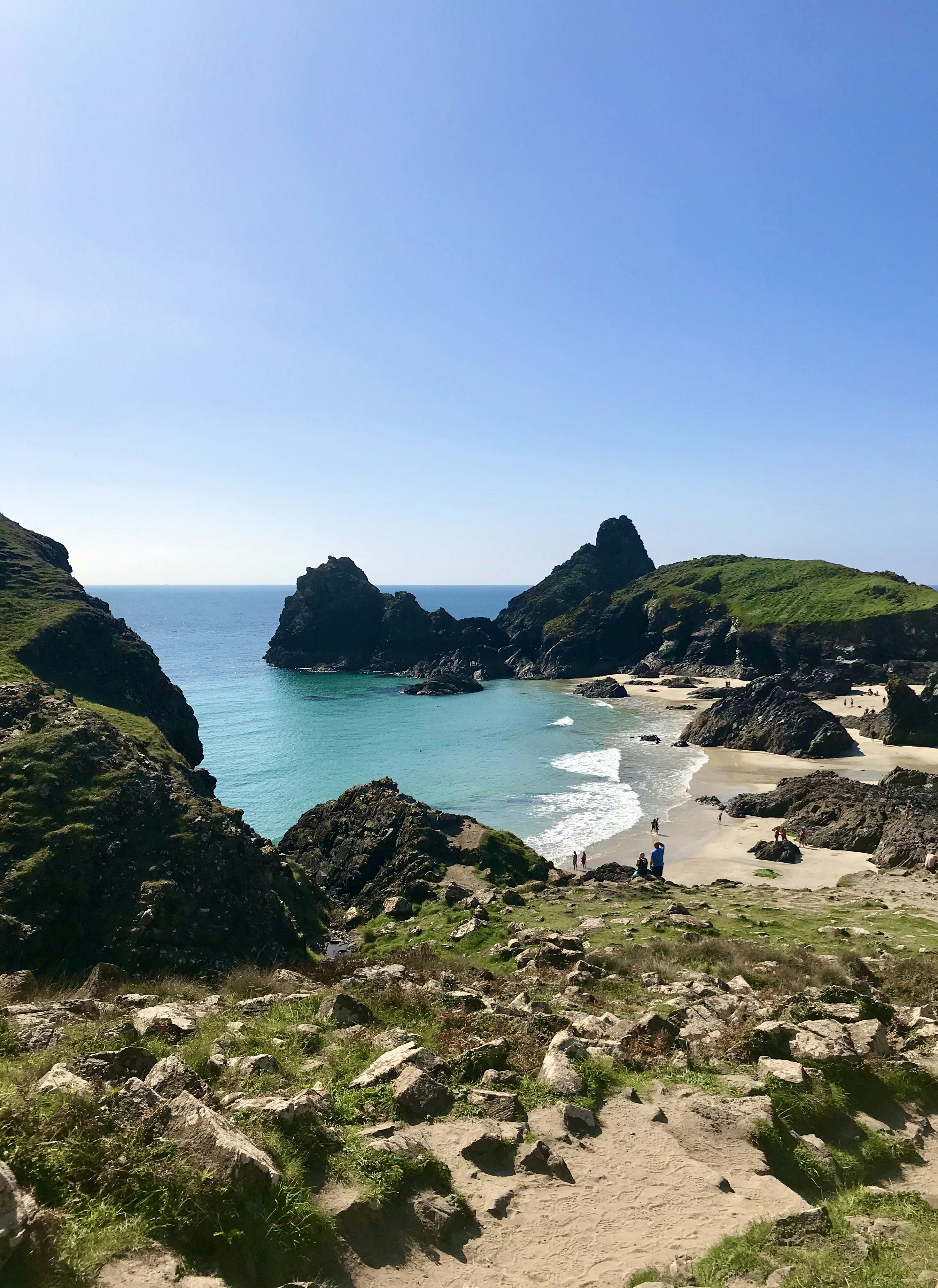 Cove beside rock formation during daytime photo – Free Blue Image on ...