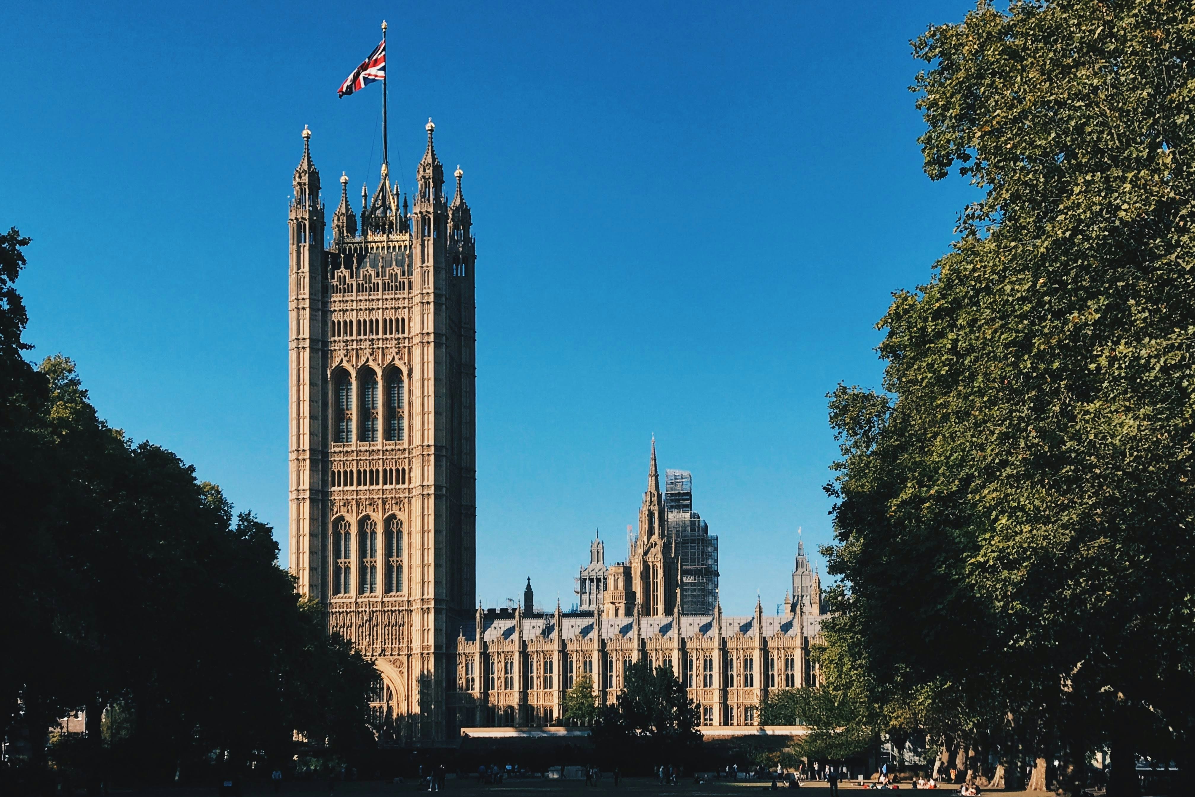 Towering Parliament: Westminster’s Clock and Courtyard Alight