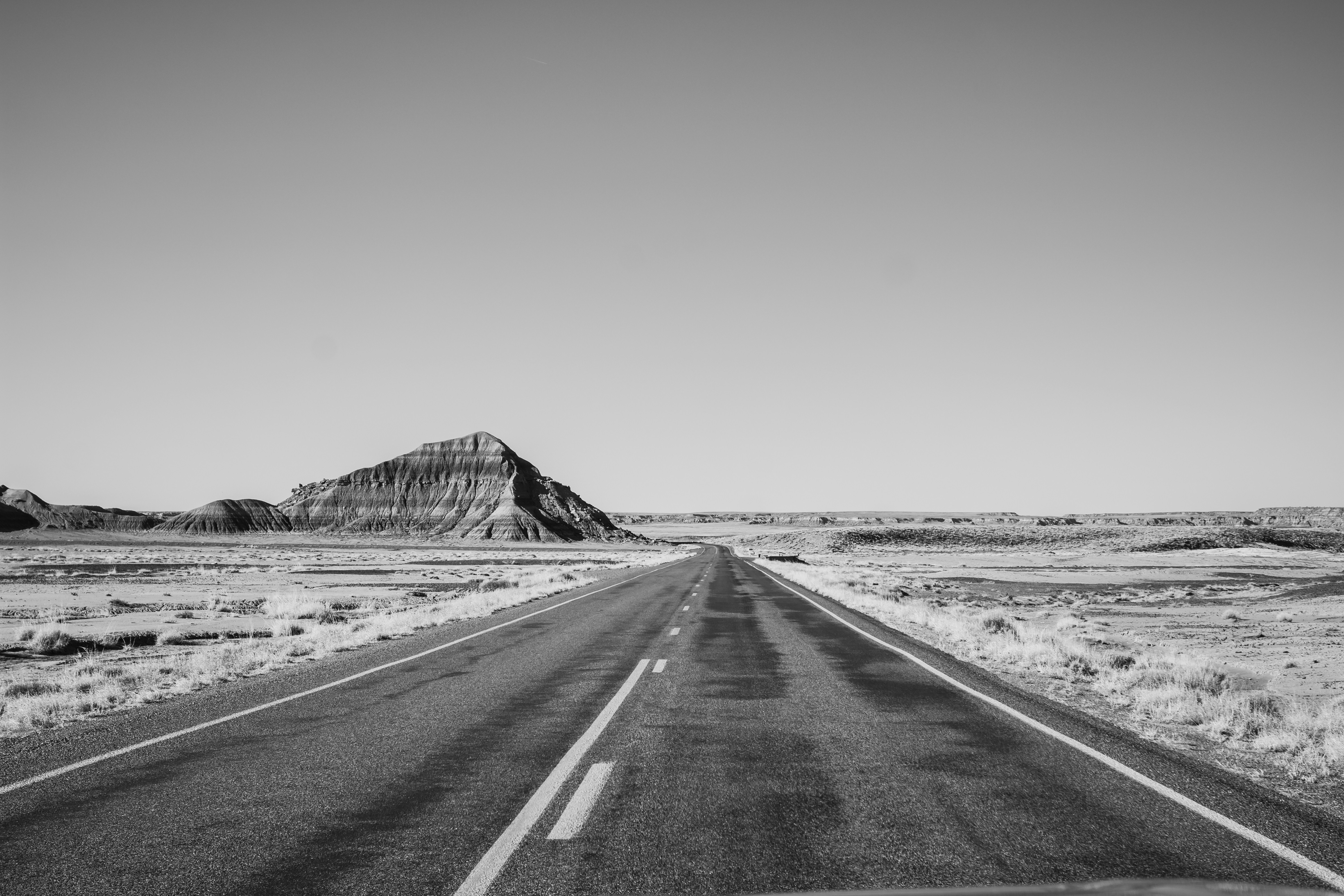 Greyscale photography of road photo – Free Wallpaper Image on Unsplash