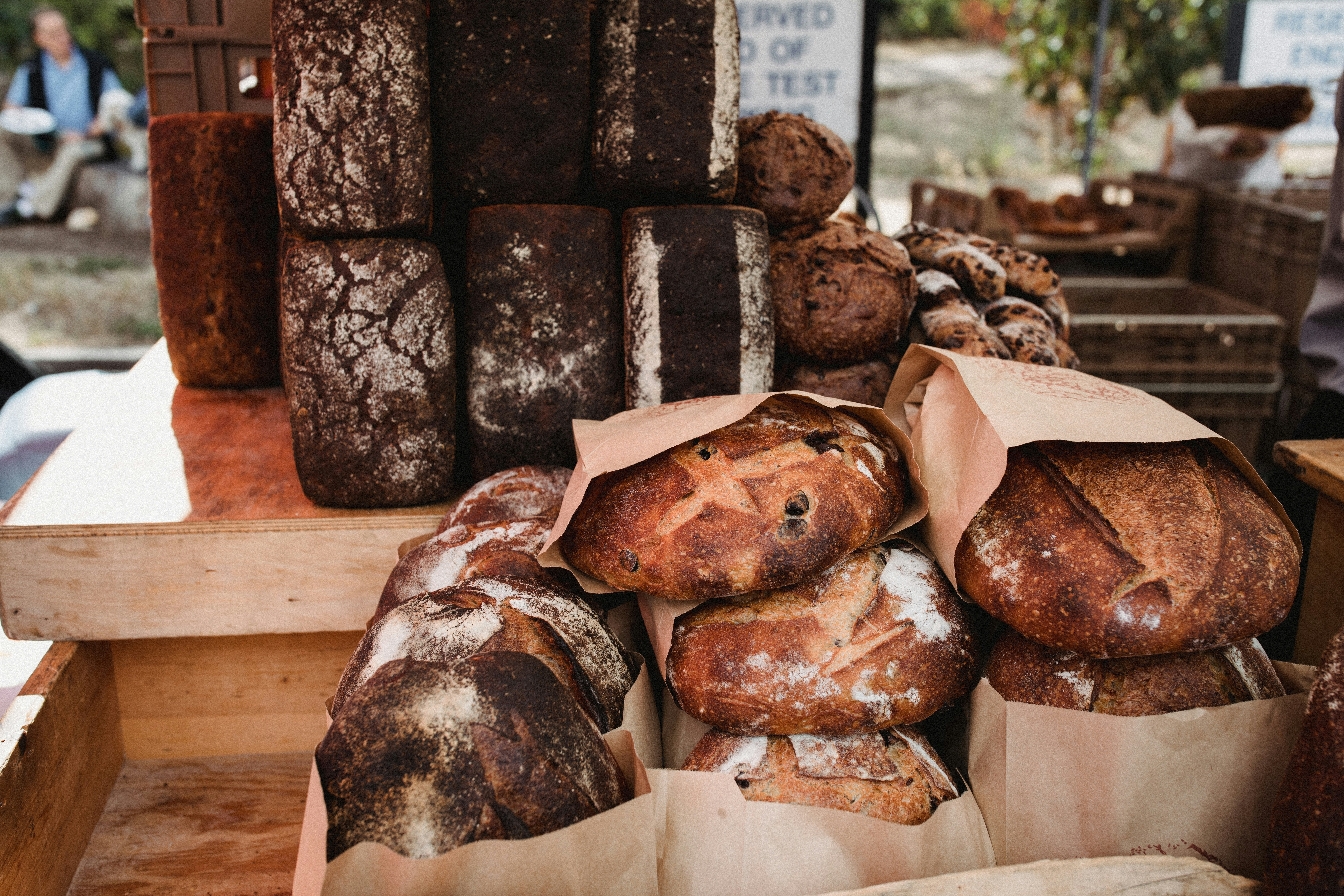 Parchment-Wrapped Loaves and Rustic Rye: Market Bread Still-Life