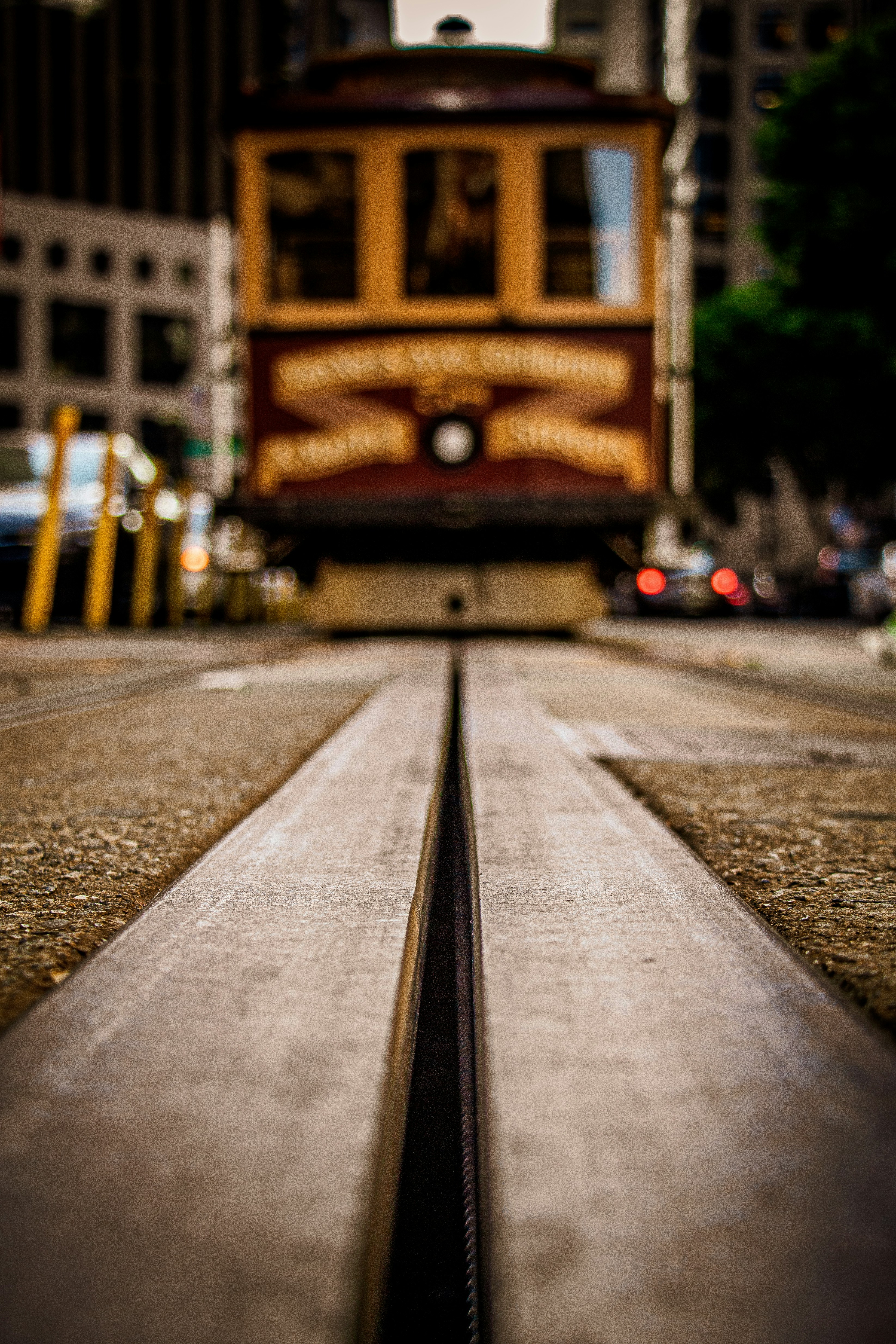 Centerline Tram: Rails Converge Toward a City Carriage