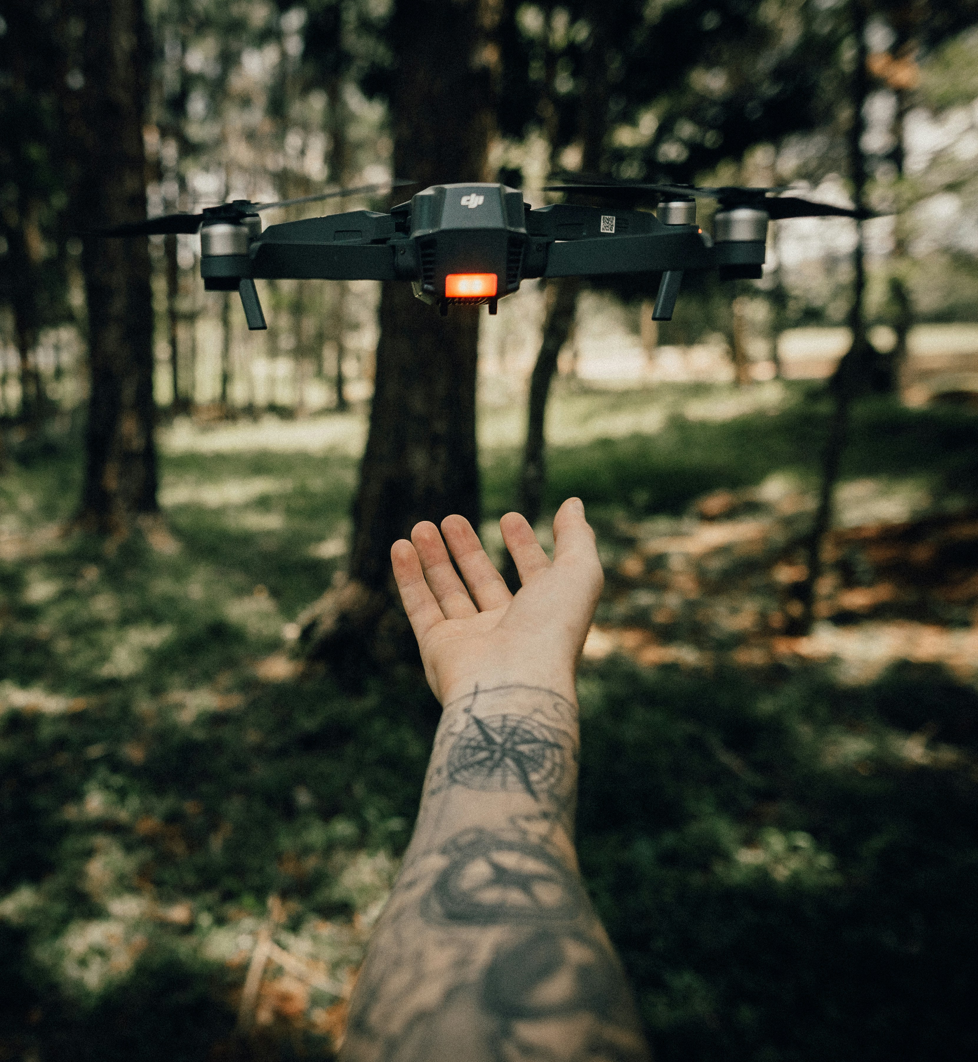 Putting my dji drone to fly in the woods