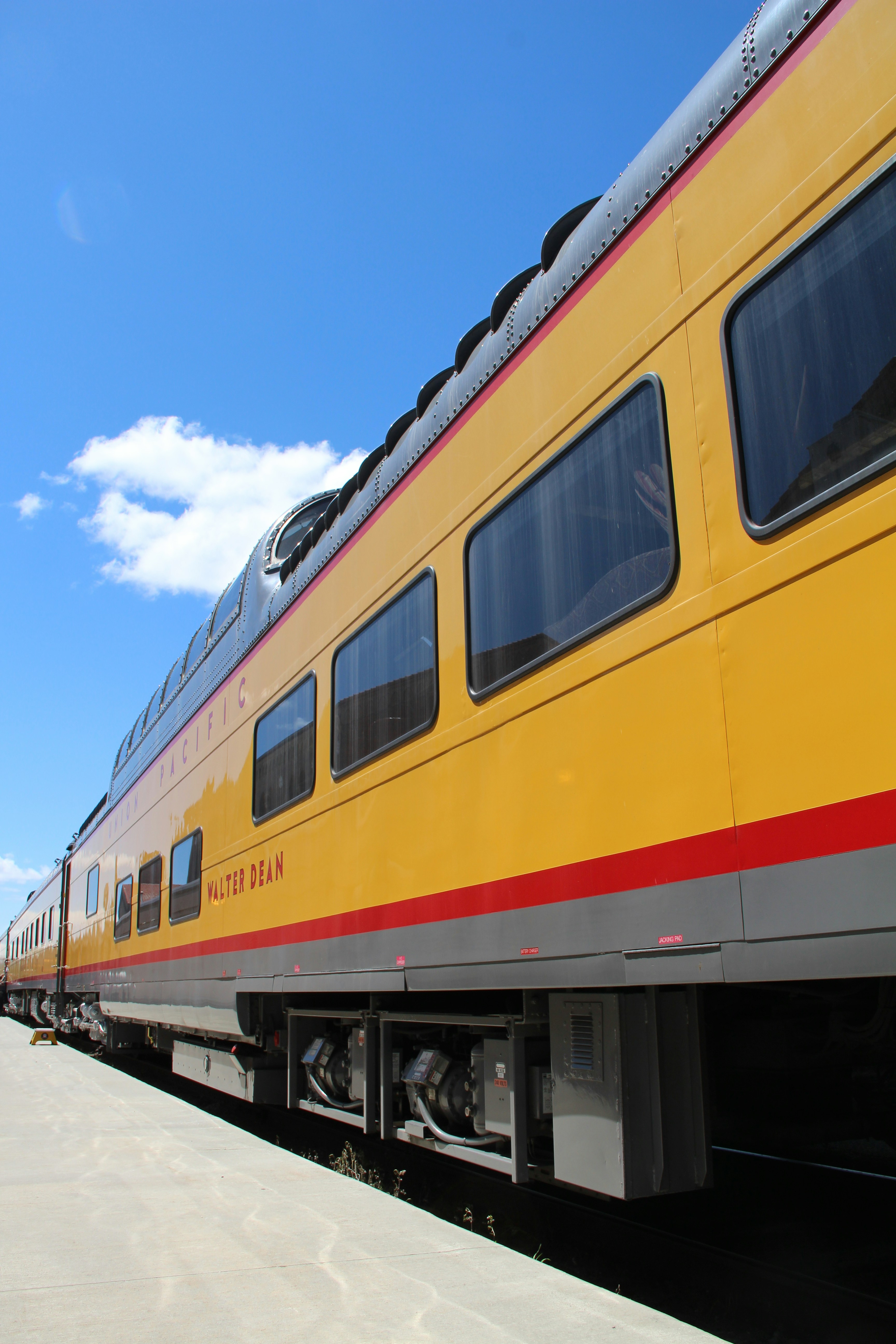 Vintage Union Pacific passenger train sitting at the depot in Ogden, Utah.