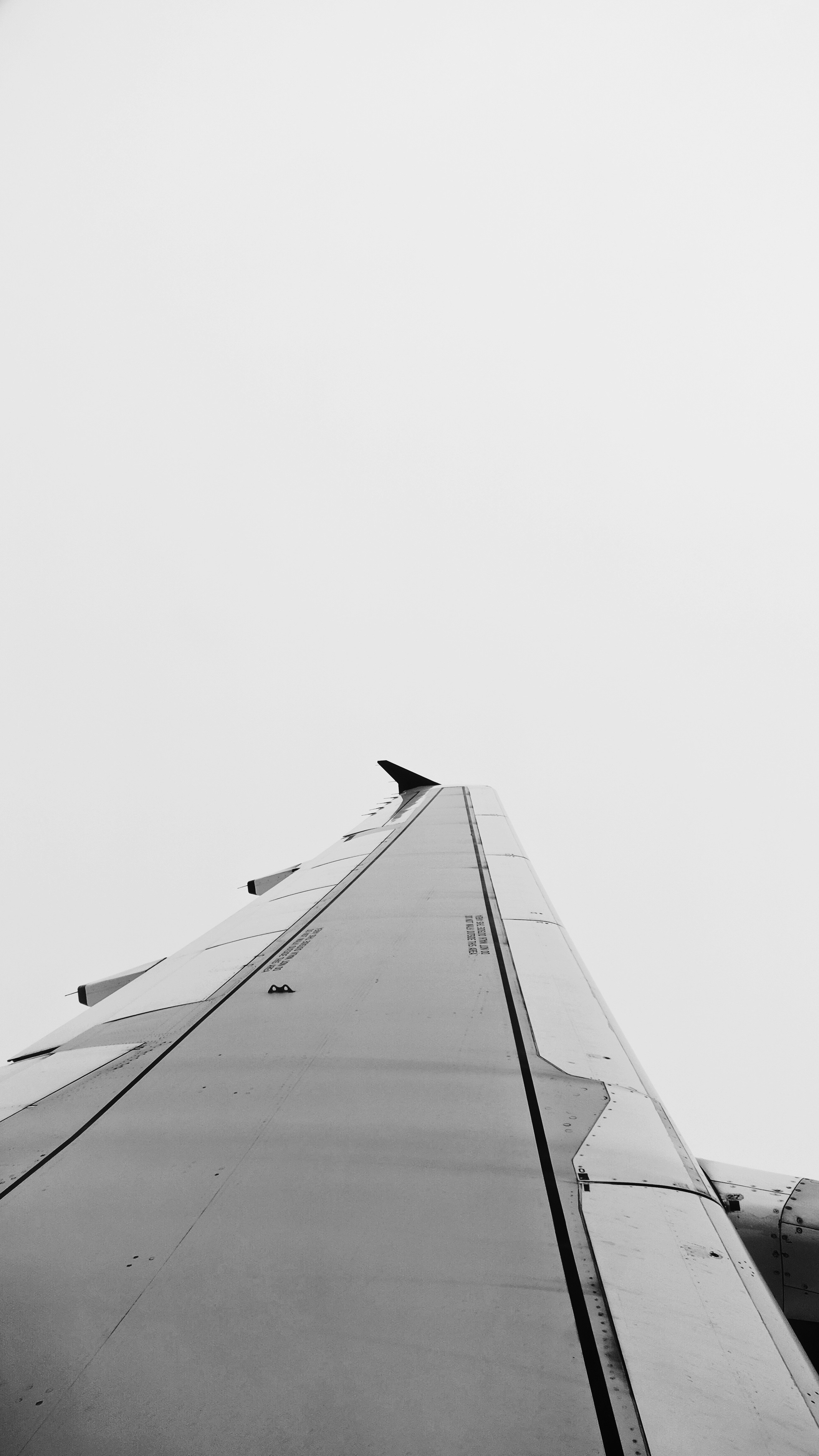 airplane wing during day