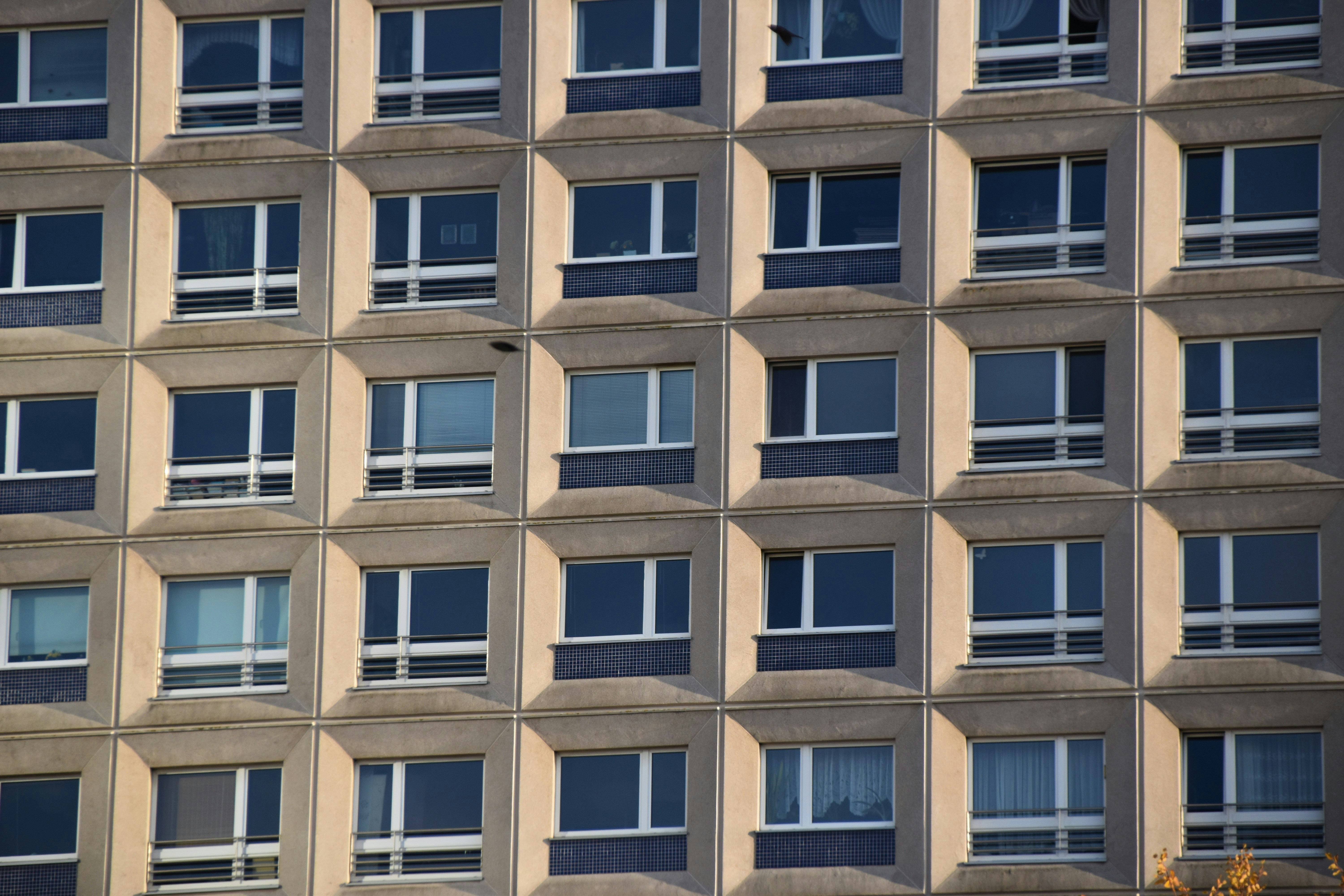 Brown and blue concrete building at daytime close-up photography photo ...