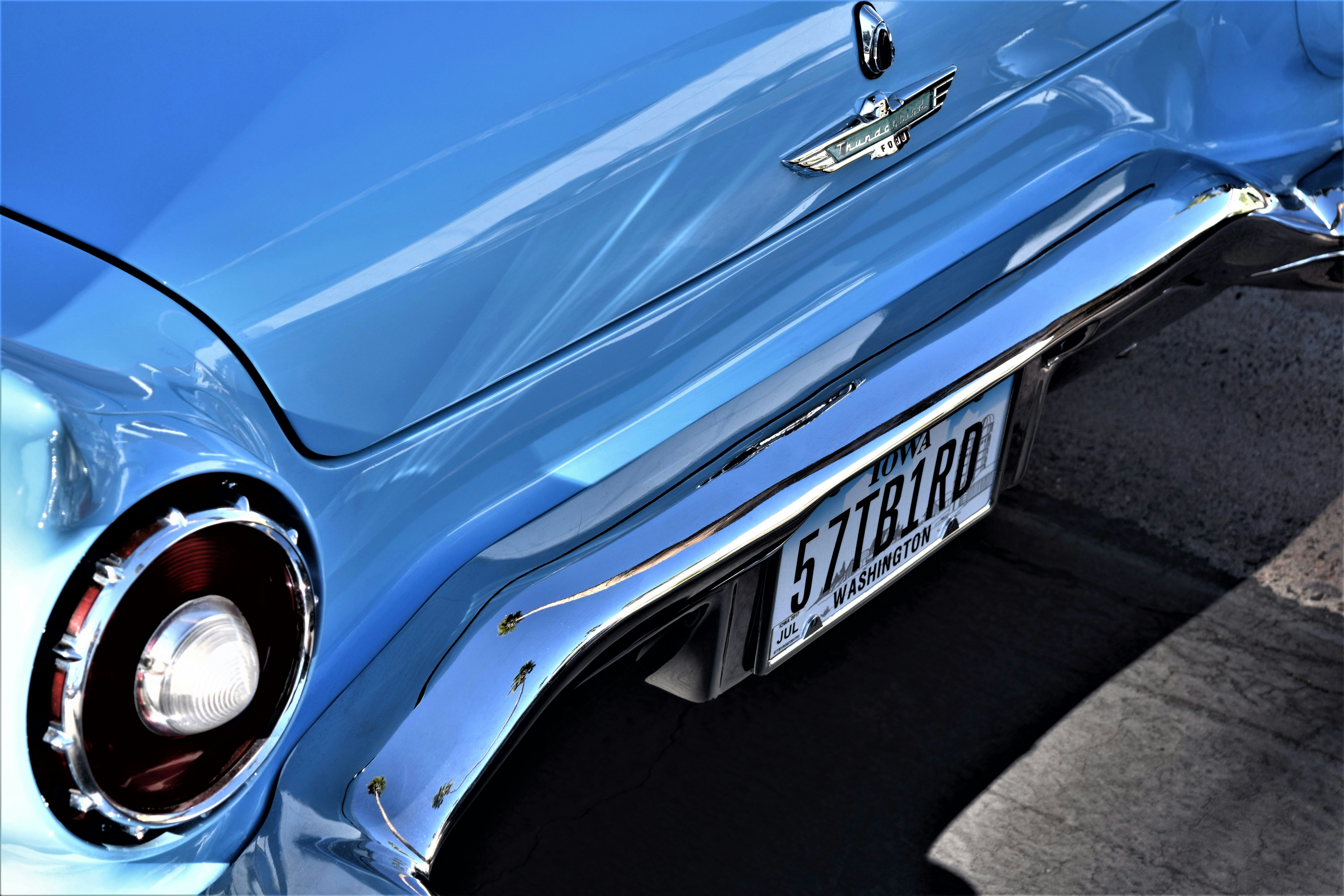 blue car and cool plate | blue vehicle