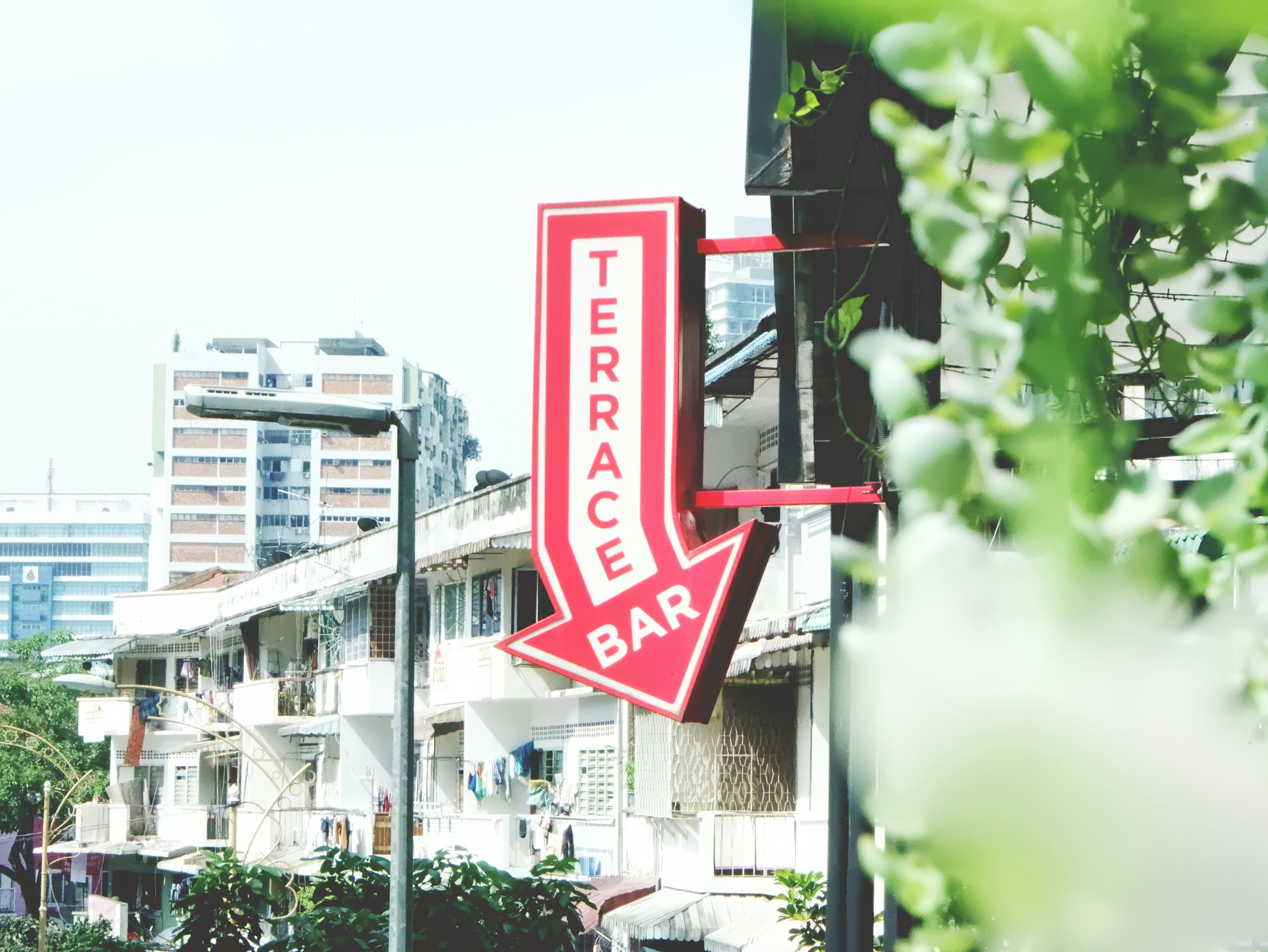 Shallow focus photo of Terrace Bar signage photo – Free Building Image ...