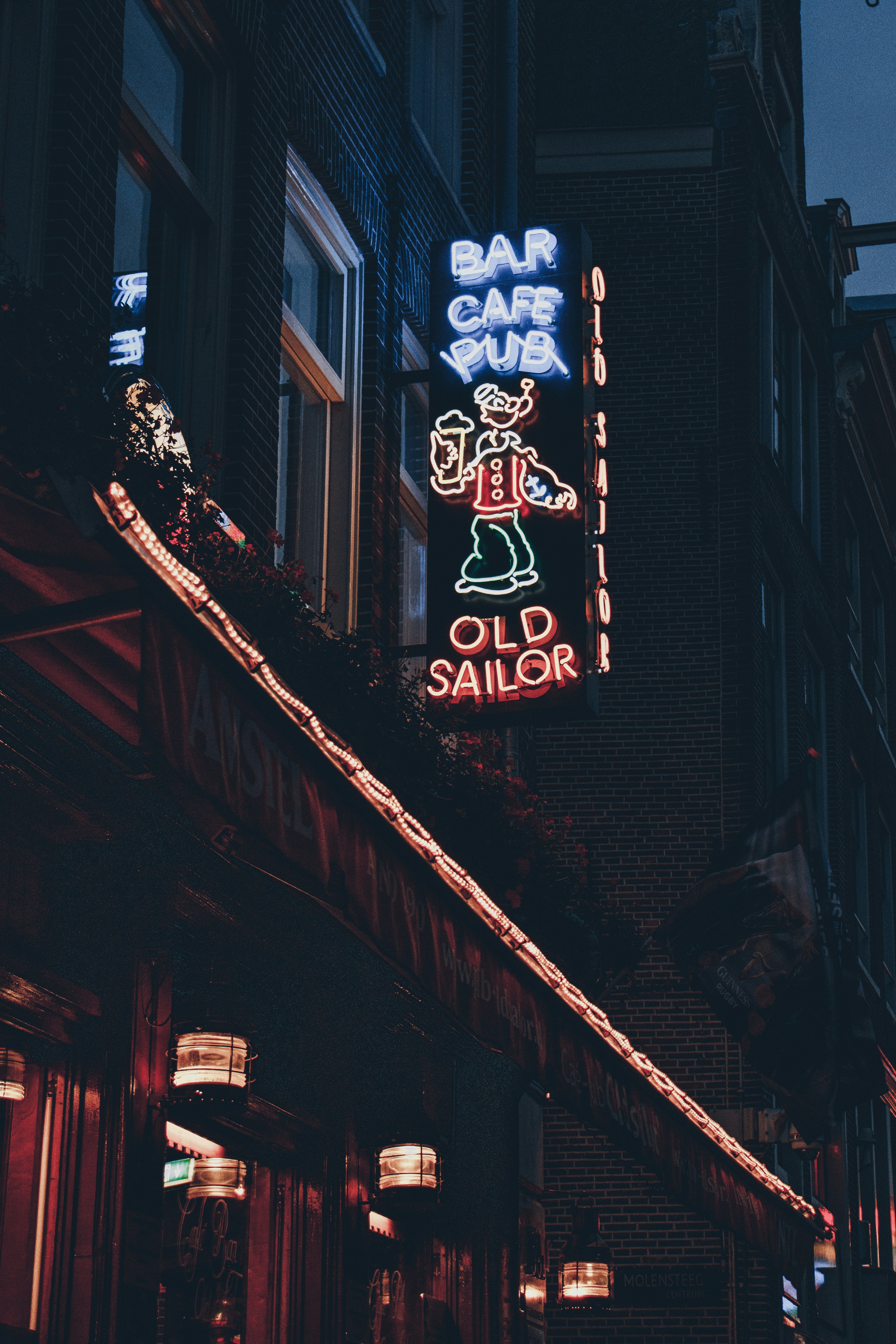 Shallow focus photo of lighted bar cafe pub signage photo – Free ...