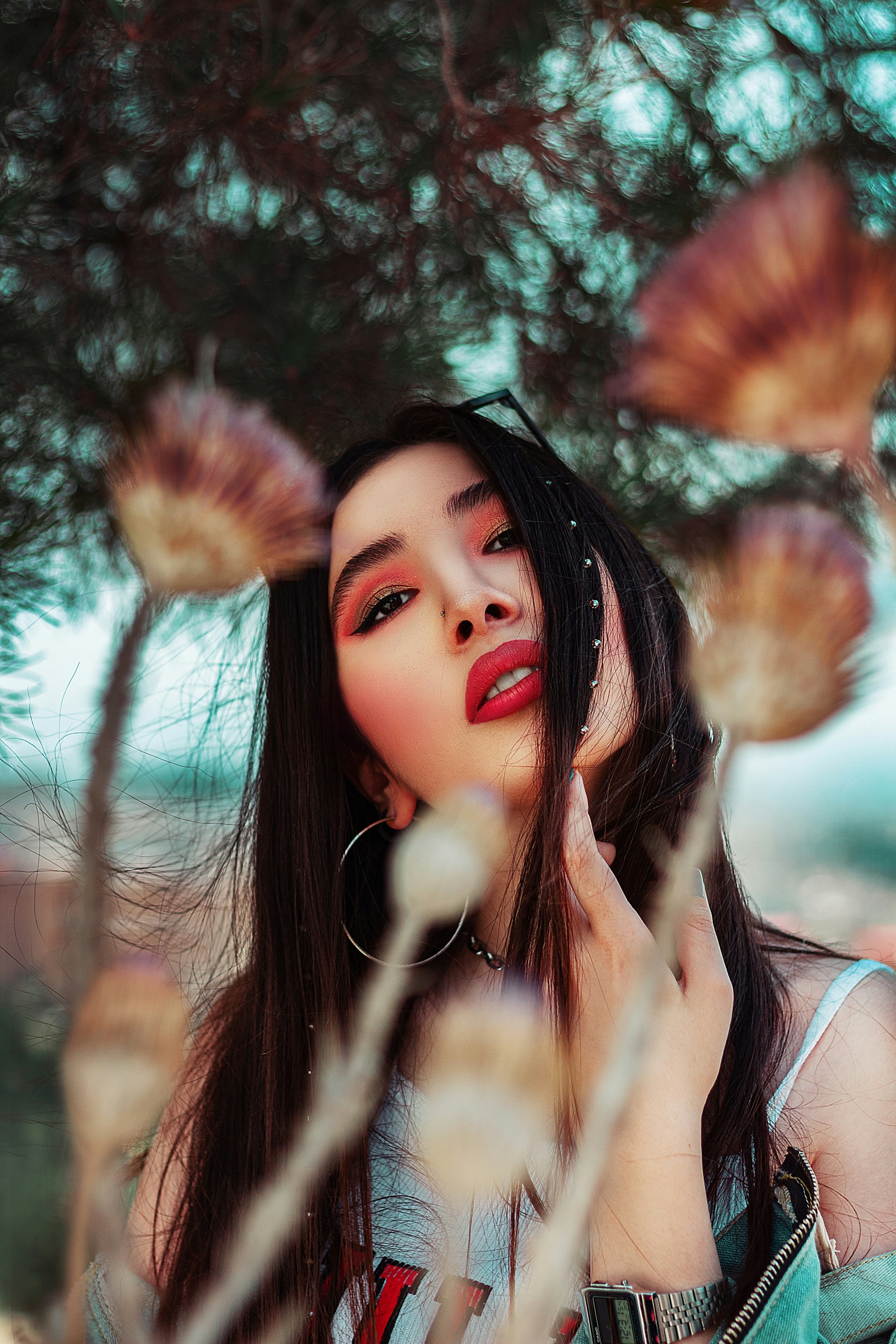 Shallow focus photo of woman in white spaghetti strap top photo – Free ...