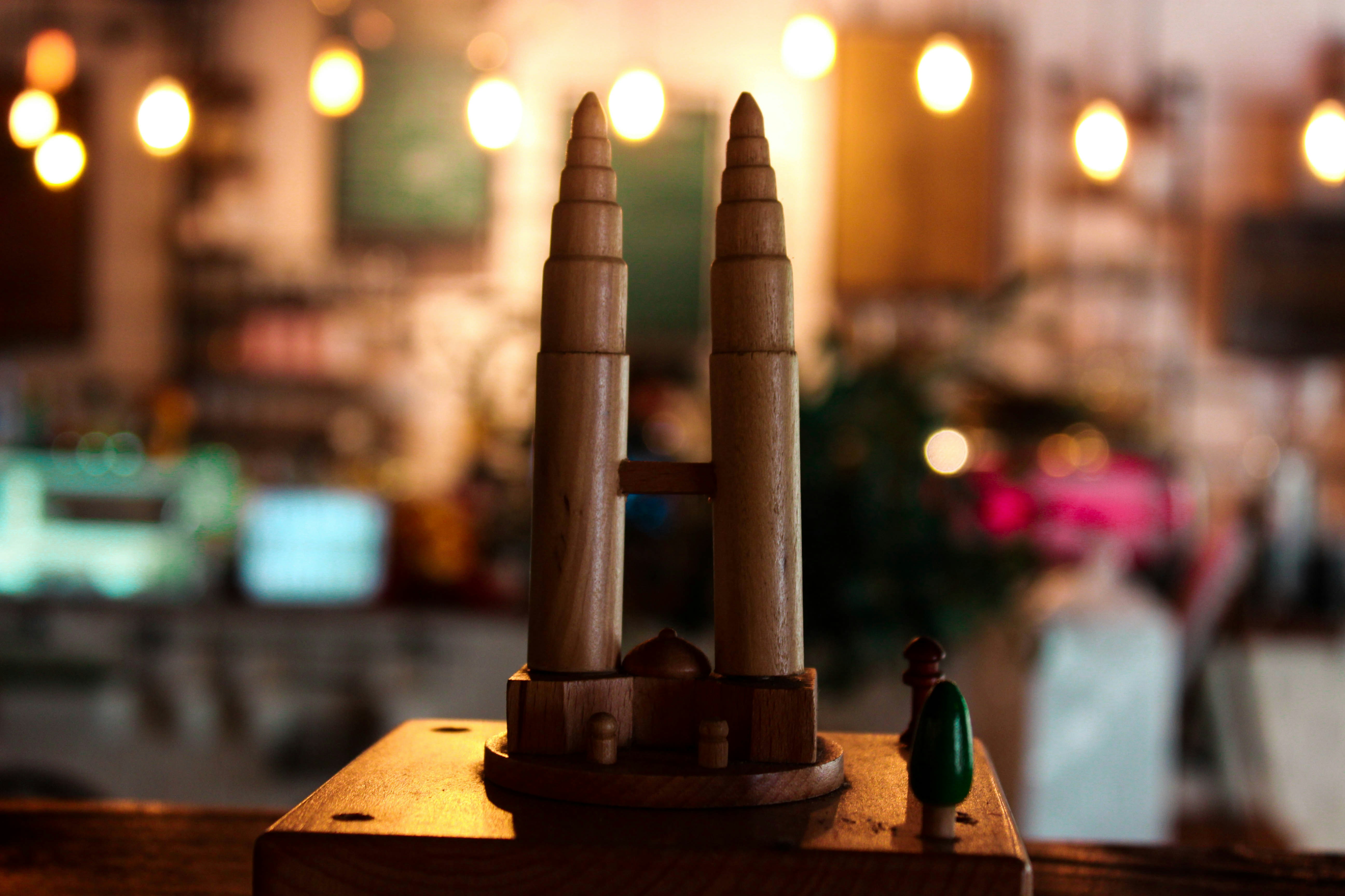 shallow focus photo of brown table ornament