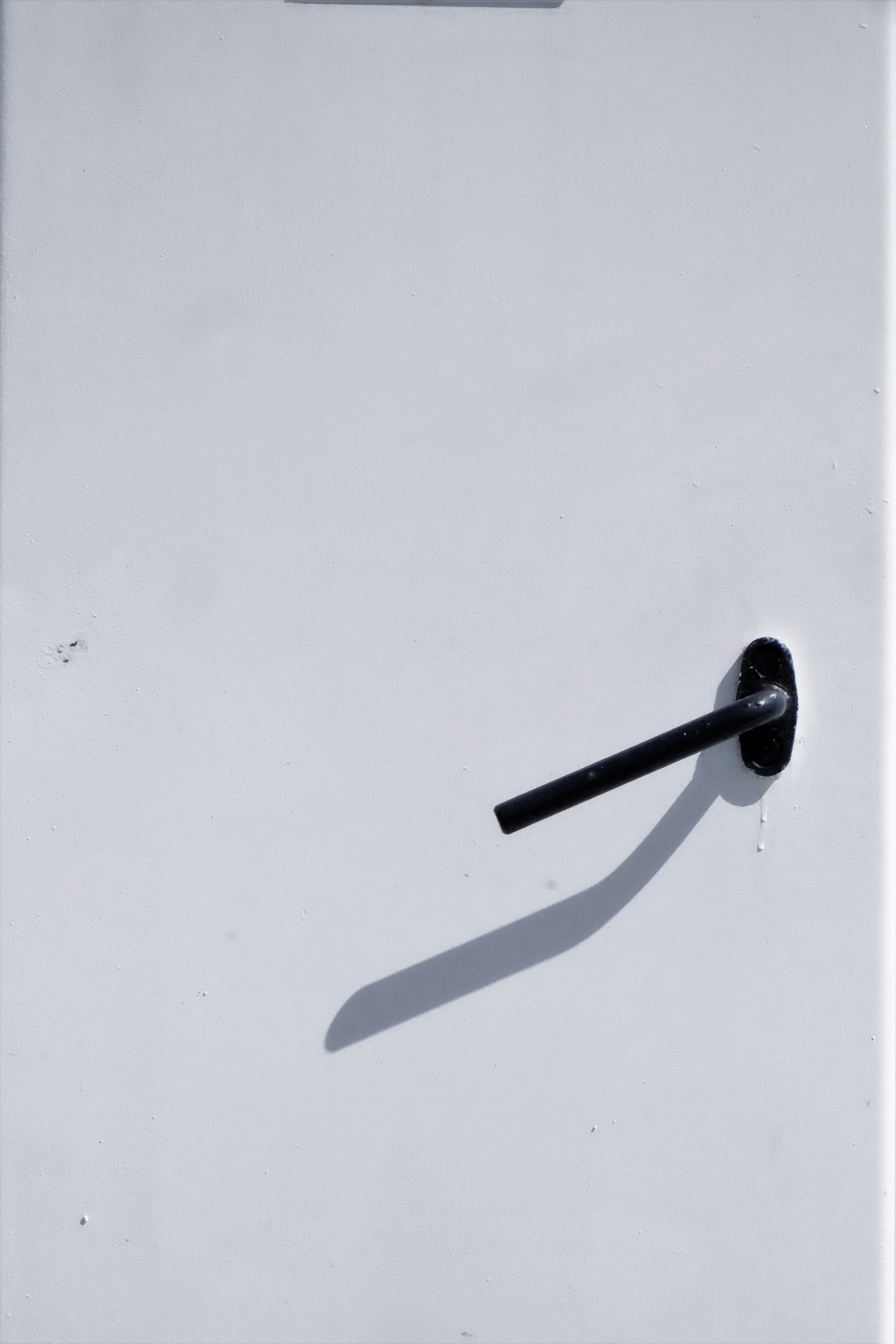 black steel door knob