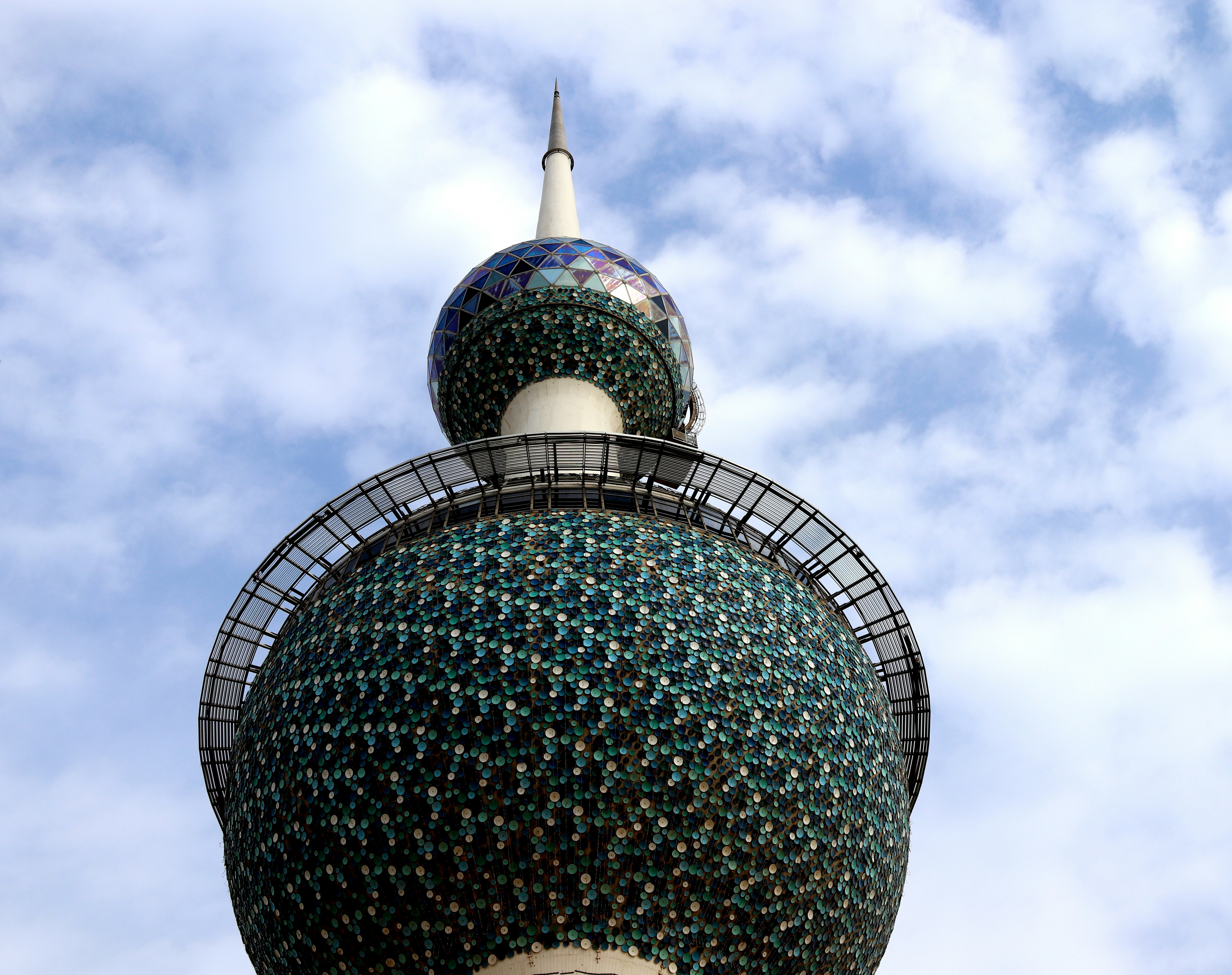 Green round-top building under white sky photo – Free Kuwait towers ...