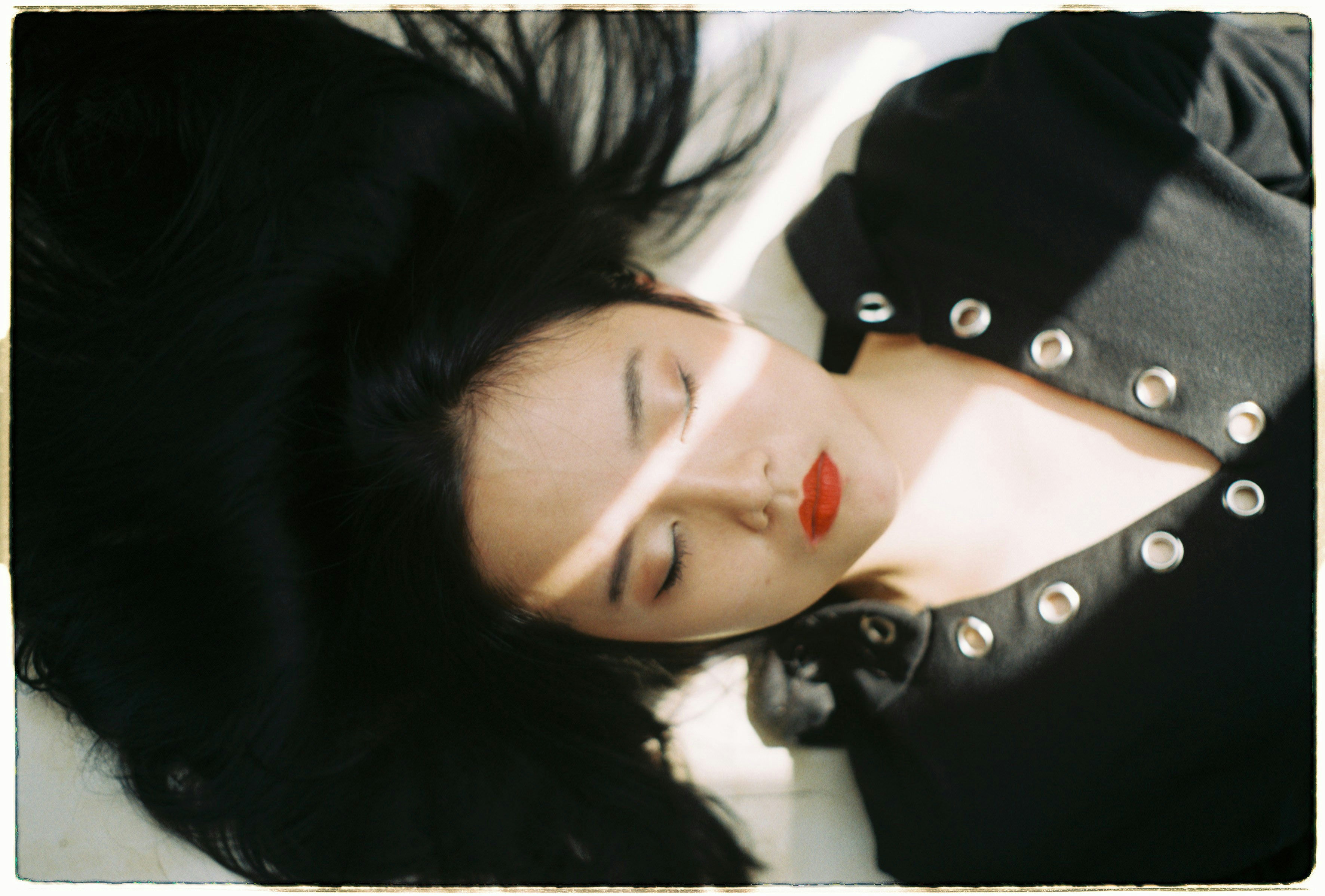Midnight Velvet: A Soft-Focused Portrait in Dark Linen