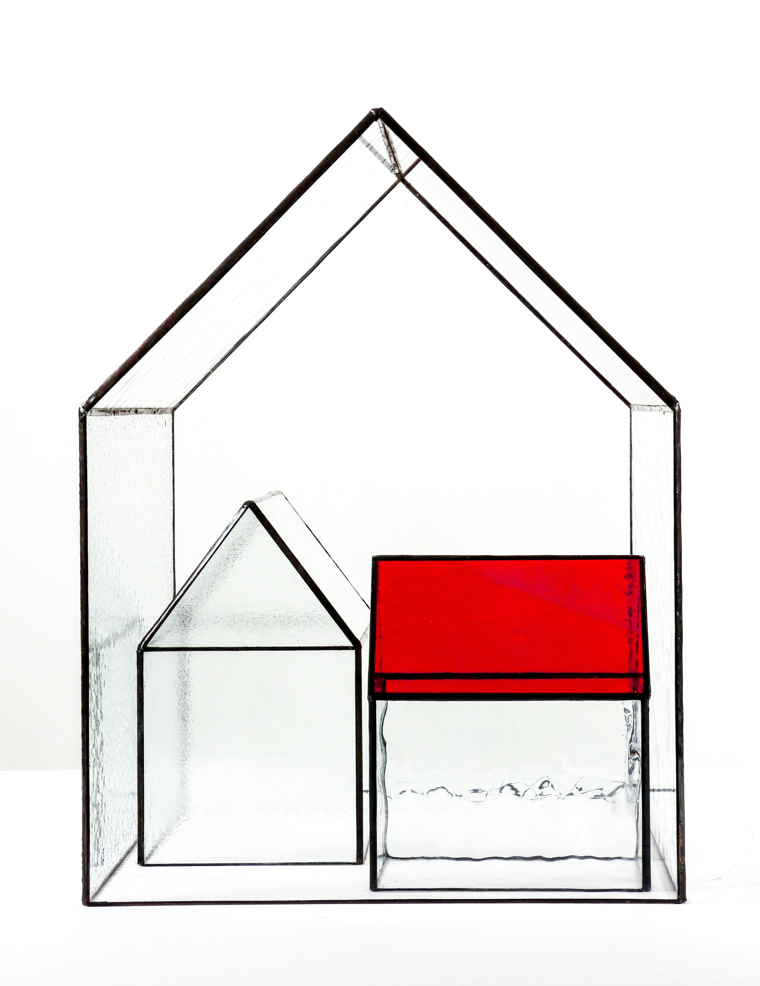 Crimson Block in a Glass House: A Quiet Geometry Study