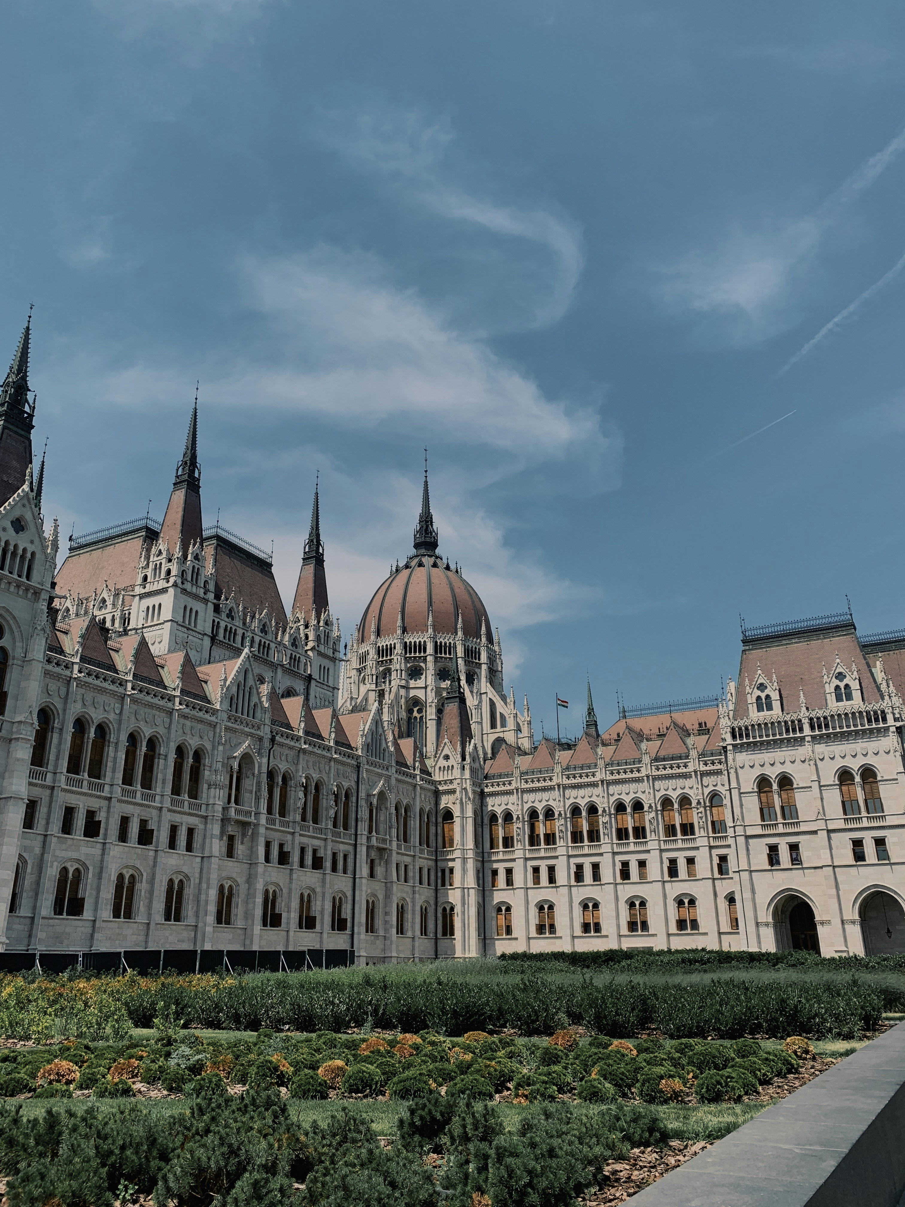 Sunlit Dome and Gothic Facades: Budapest Parliament Building