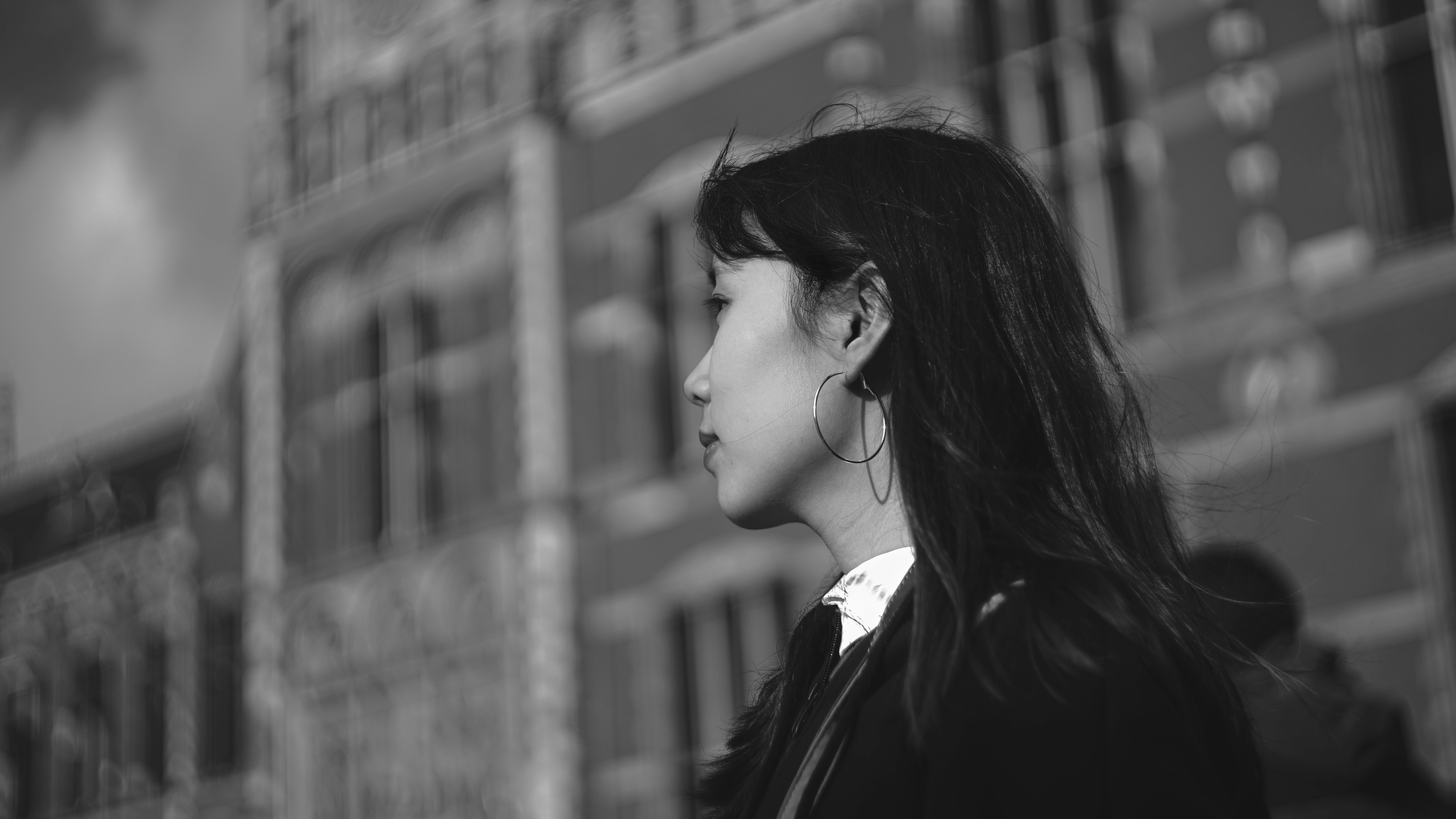 Grayscale photography of woman facing to the side photo – Free Grey ...
