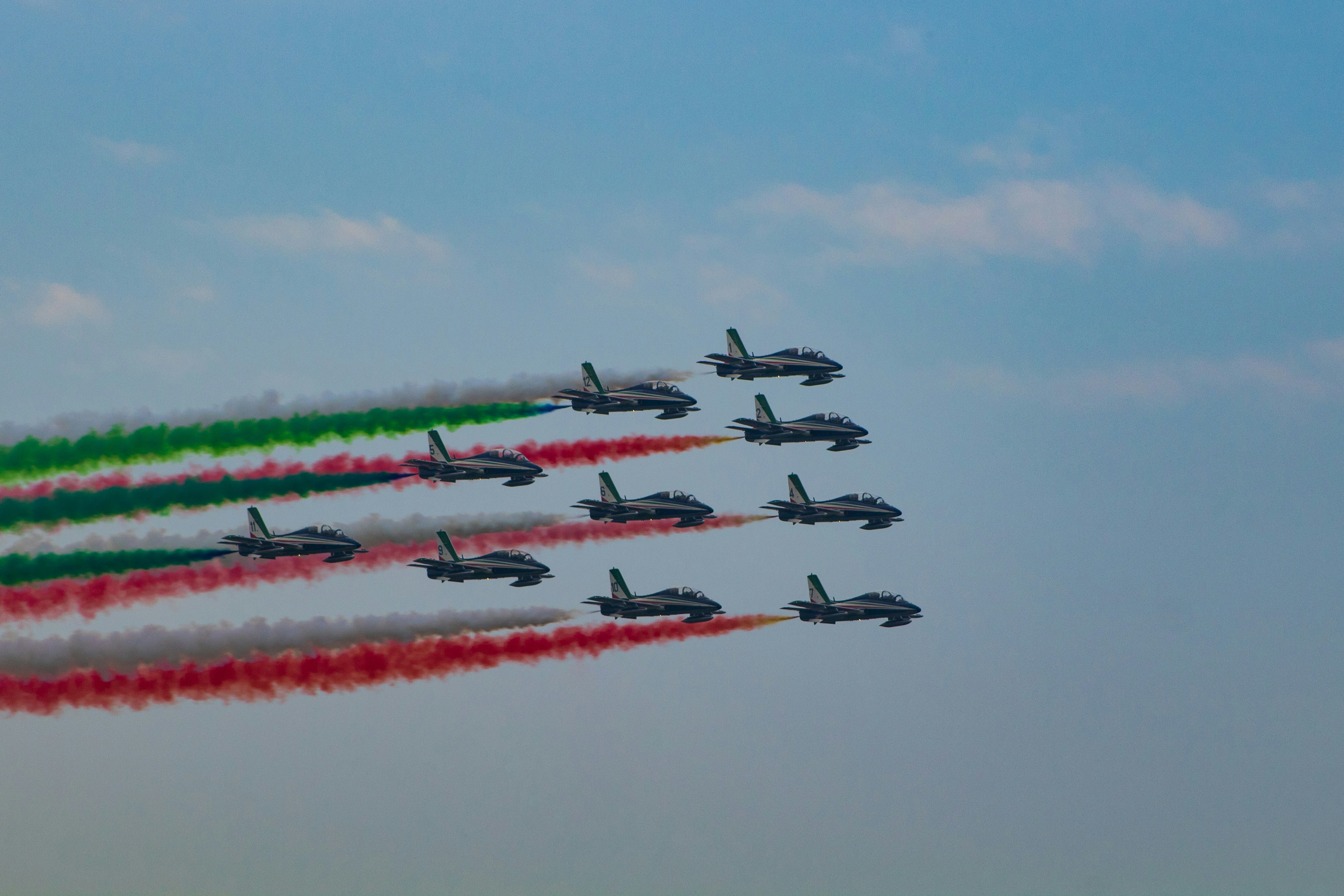 Tri-Color Trail: A Flying Formation Wreath