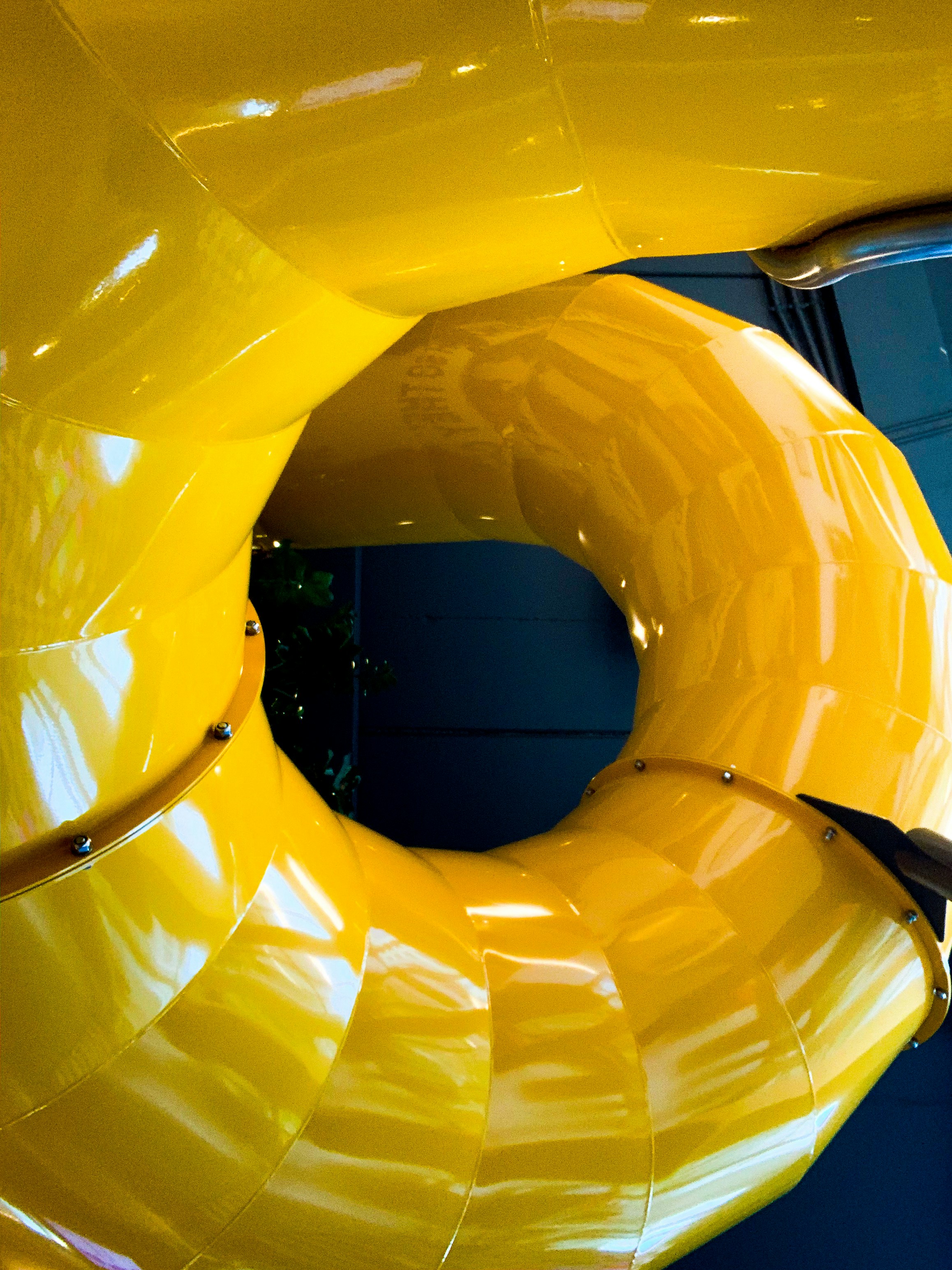 Spiral of Sunlit Yellow: An Abstract Tunnel of Color