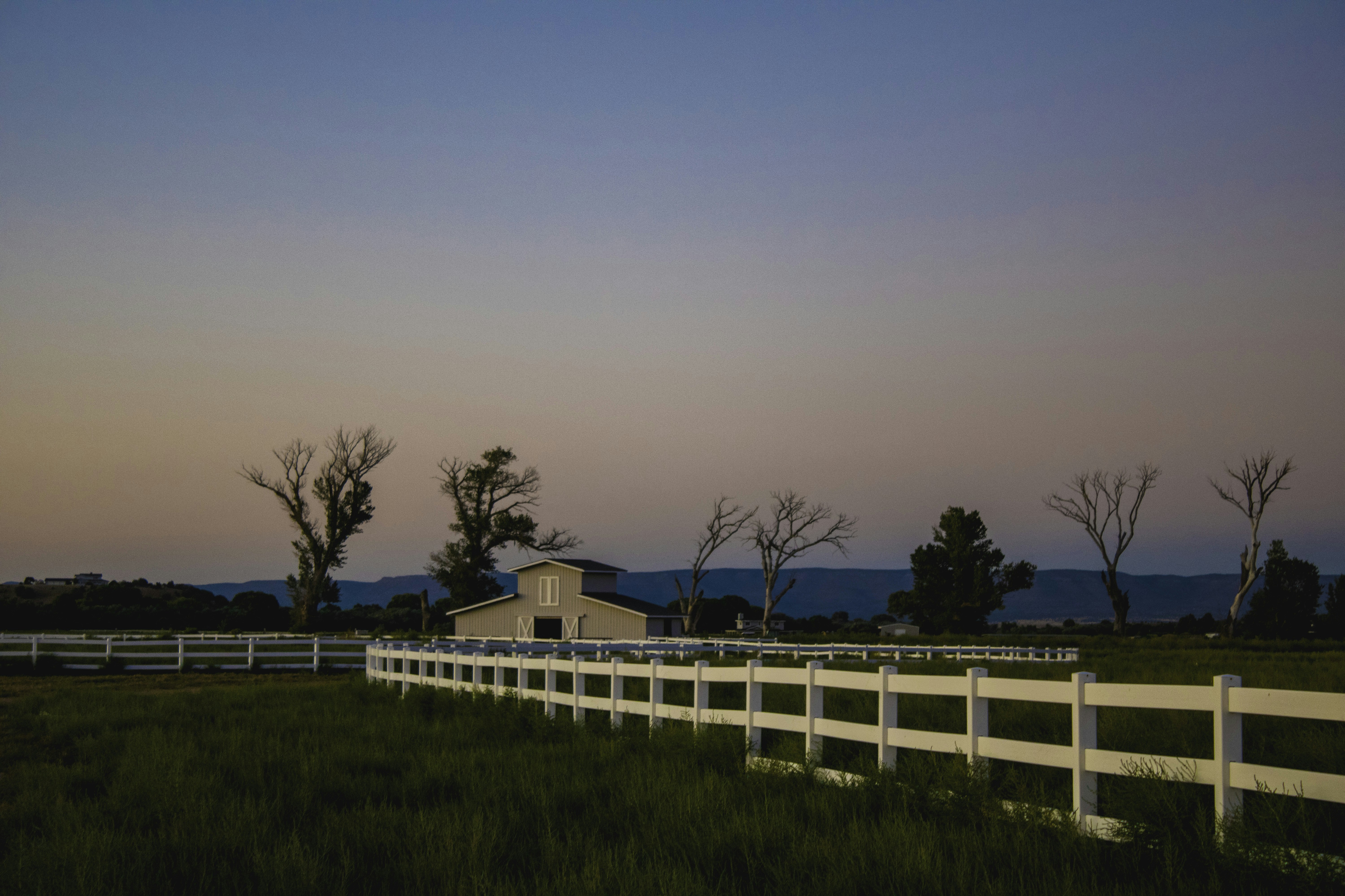 Twilight Harmony Over Rural Pasture