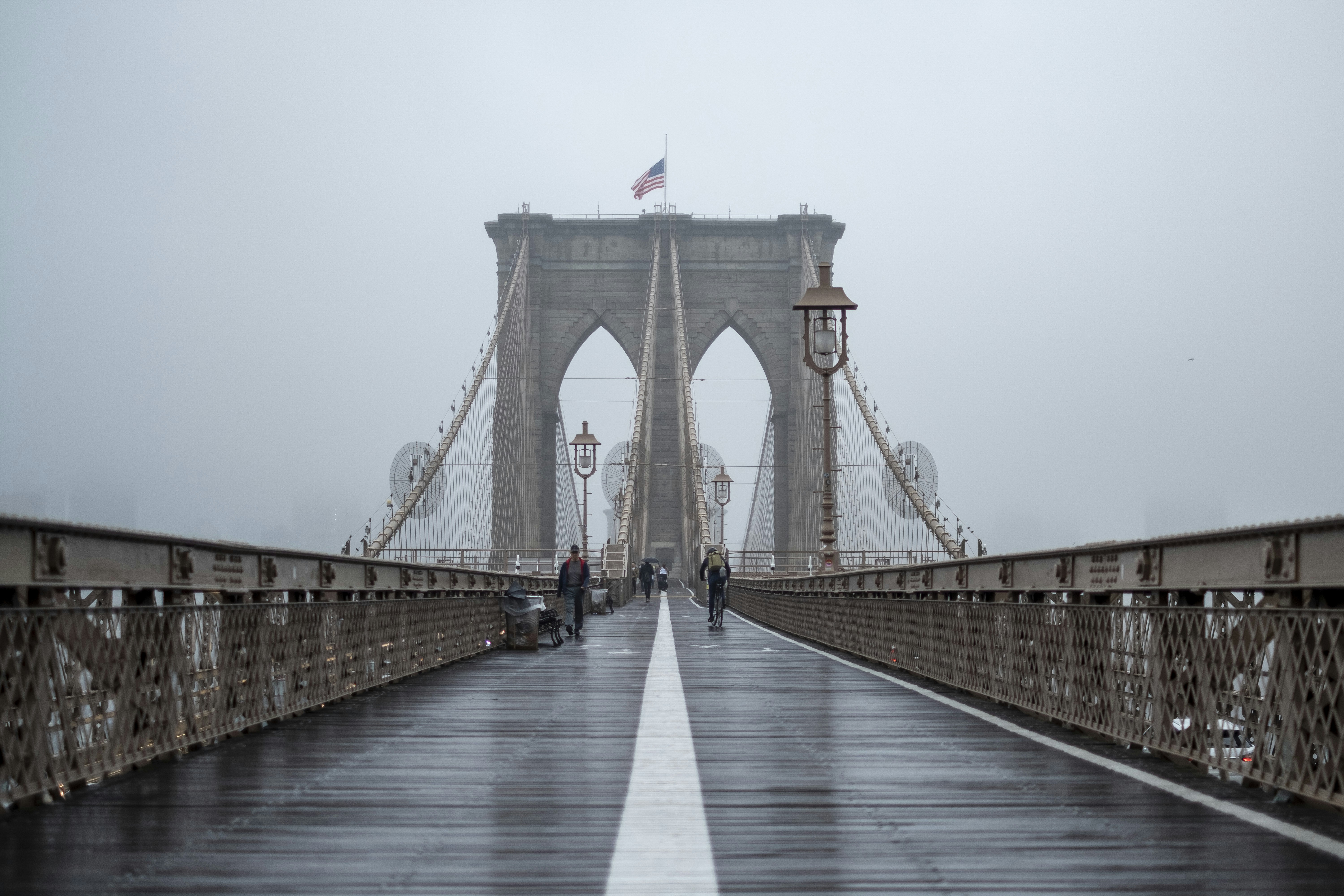 gray bridge under white sky