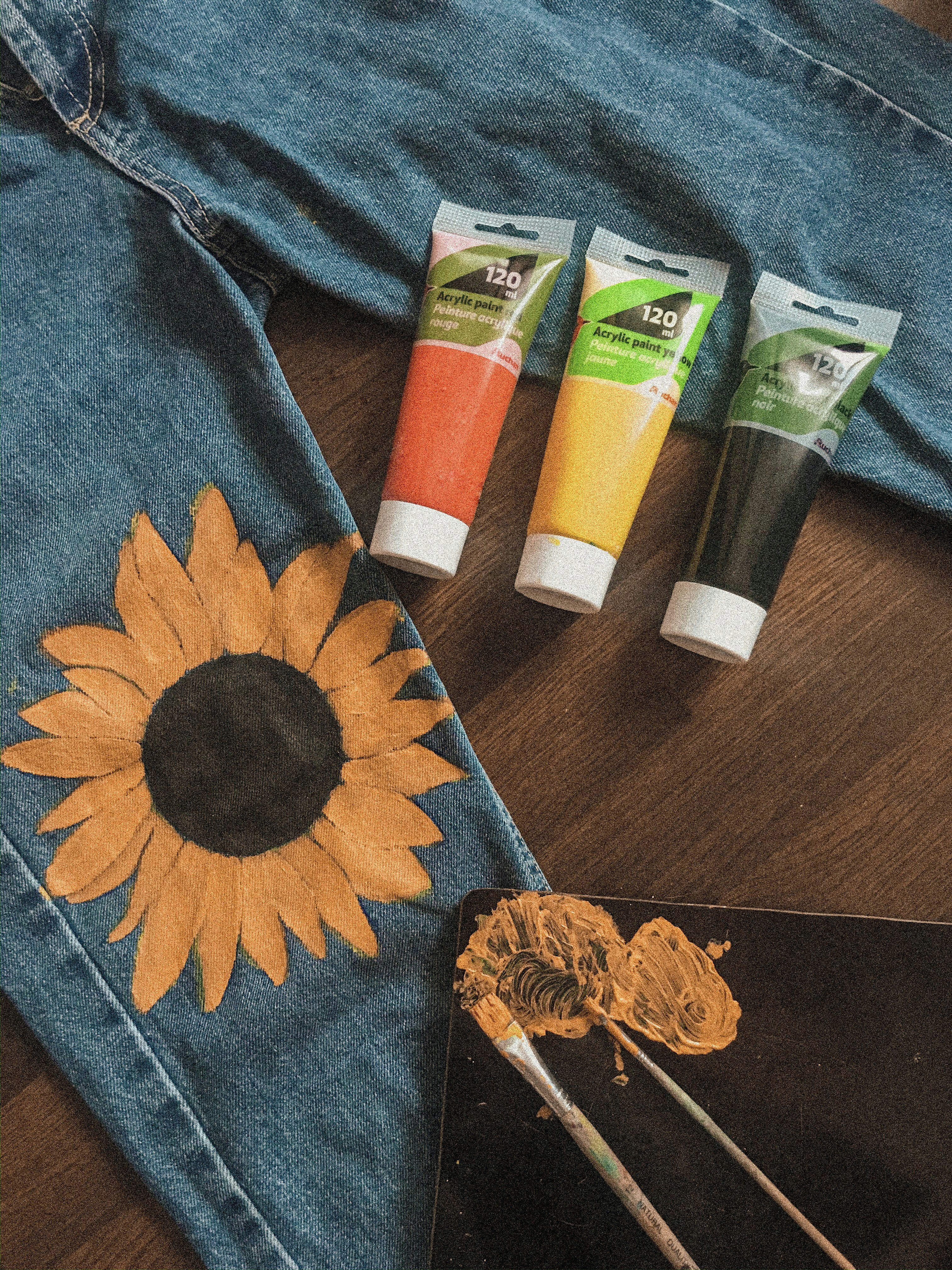 Sunflower Denim Studio: Colors, Paints, and Palette on Wood