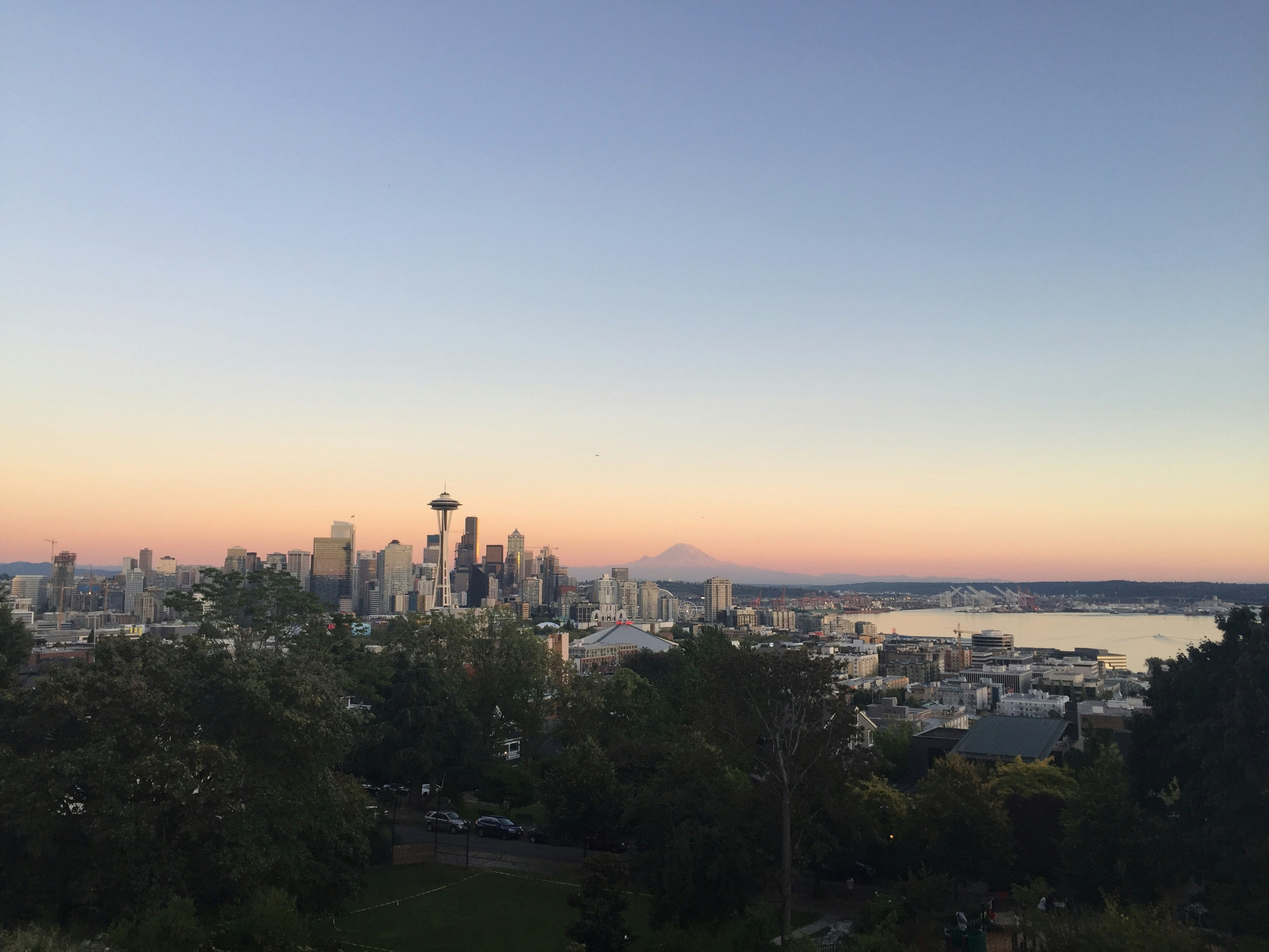Dusk over Seattle: Space Needle at Kerry Park Overlook