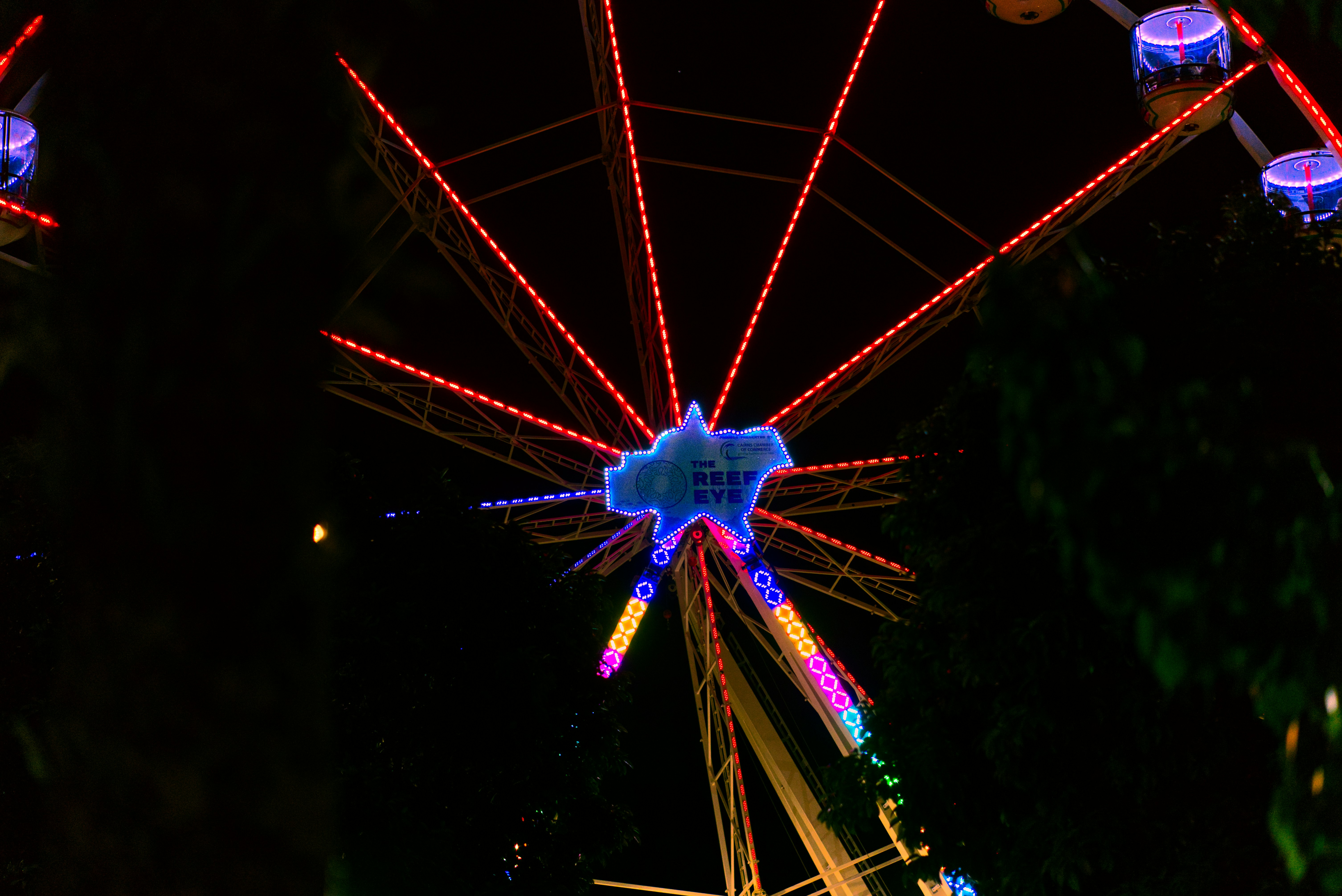 Neon Whirl of the Night Wheel