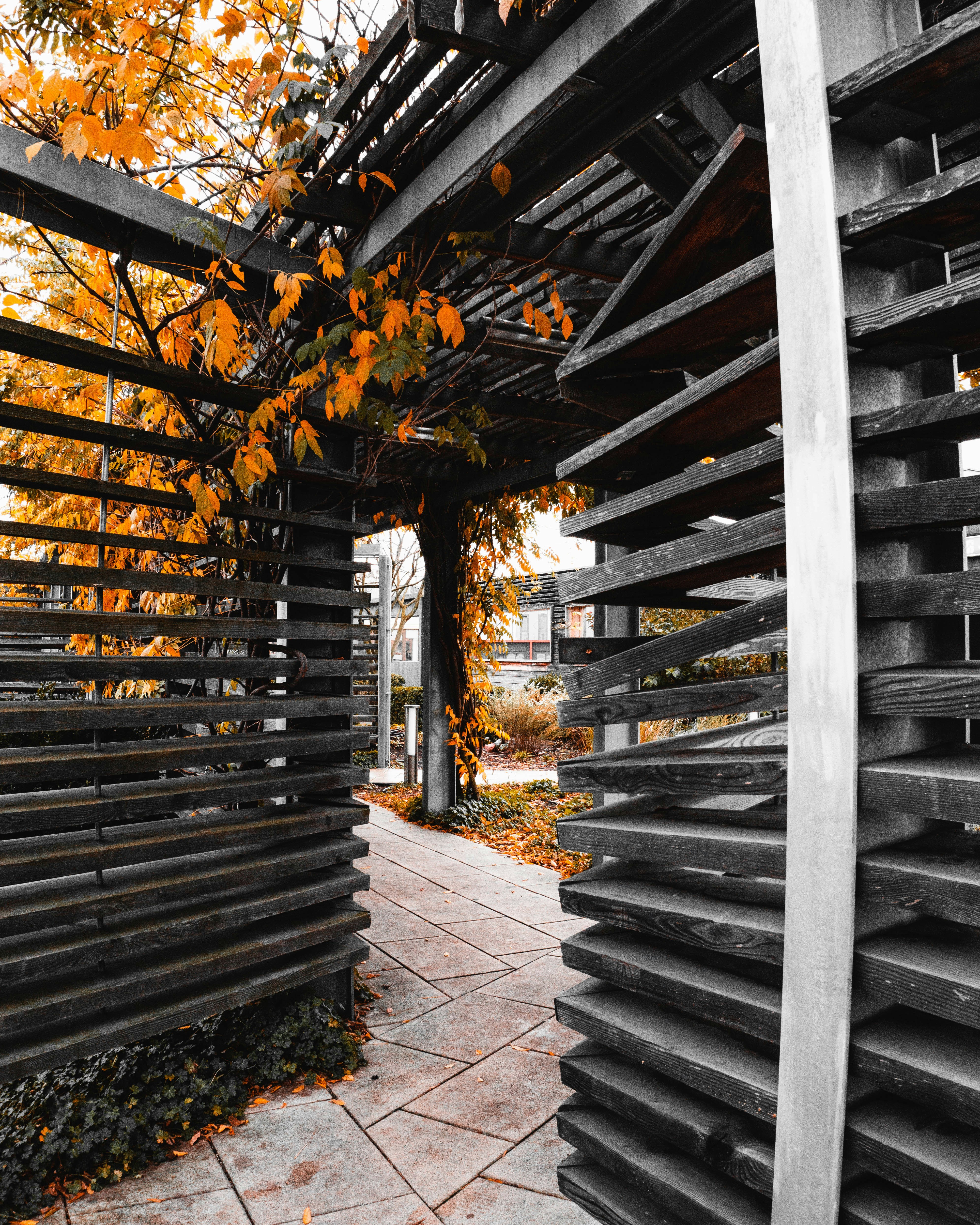 Black metal grills on pathway photo – Free Frankfurt am main Image on ...