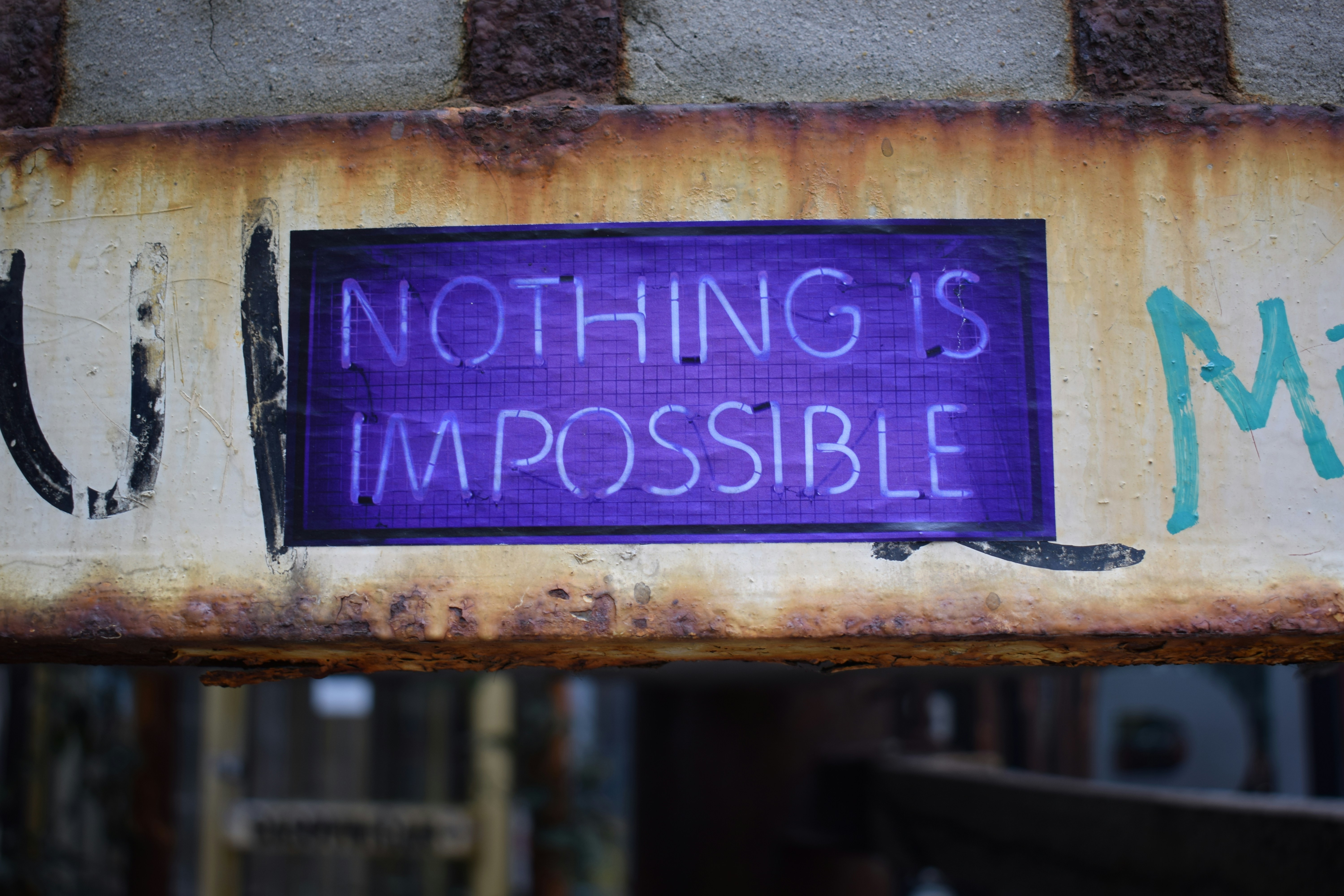 Nothing is impossible sign photo – Free Blue Image on Unsplash