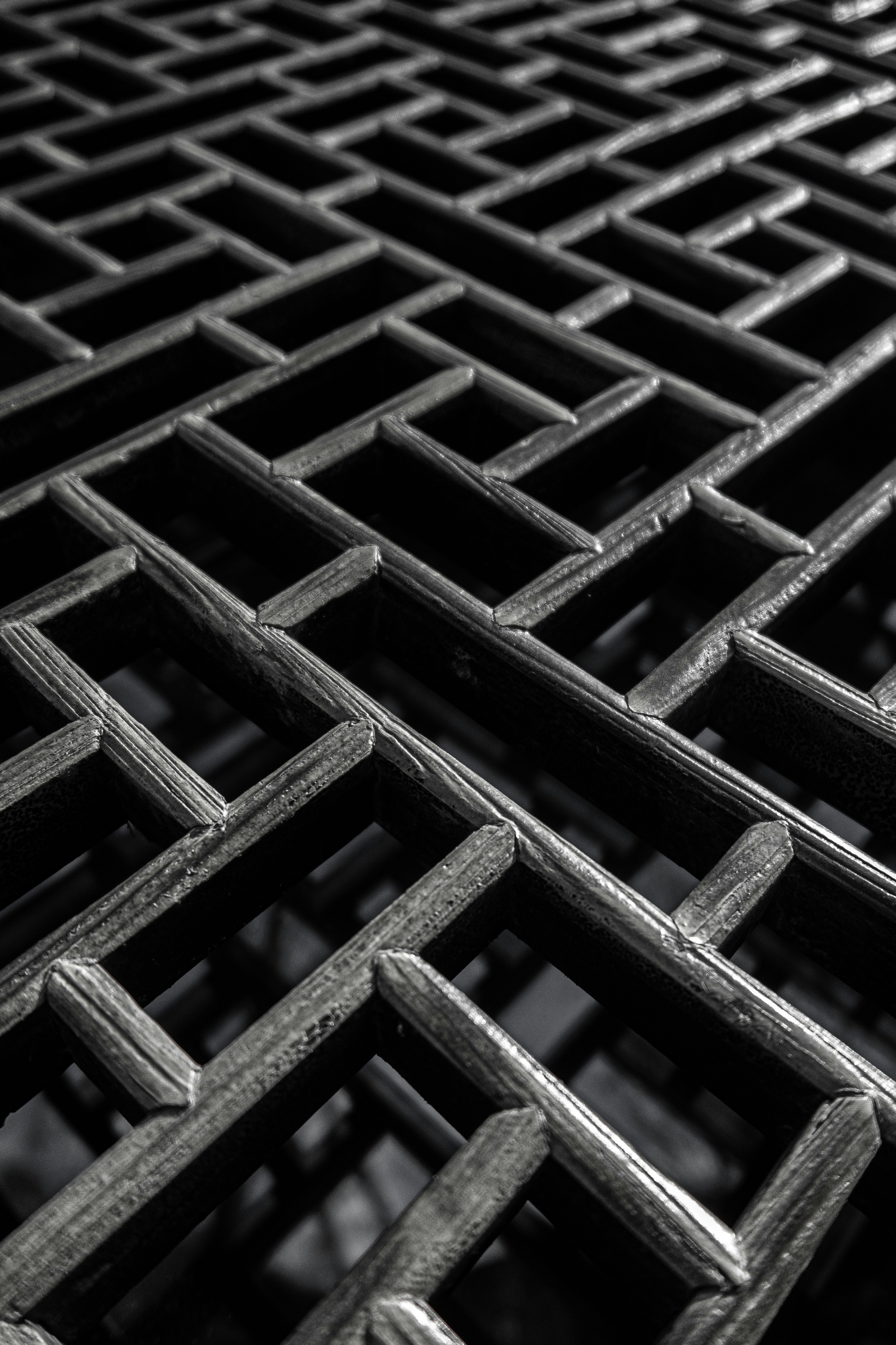 A black and white photo of a metal grate photo – Free Black Image on ...