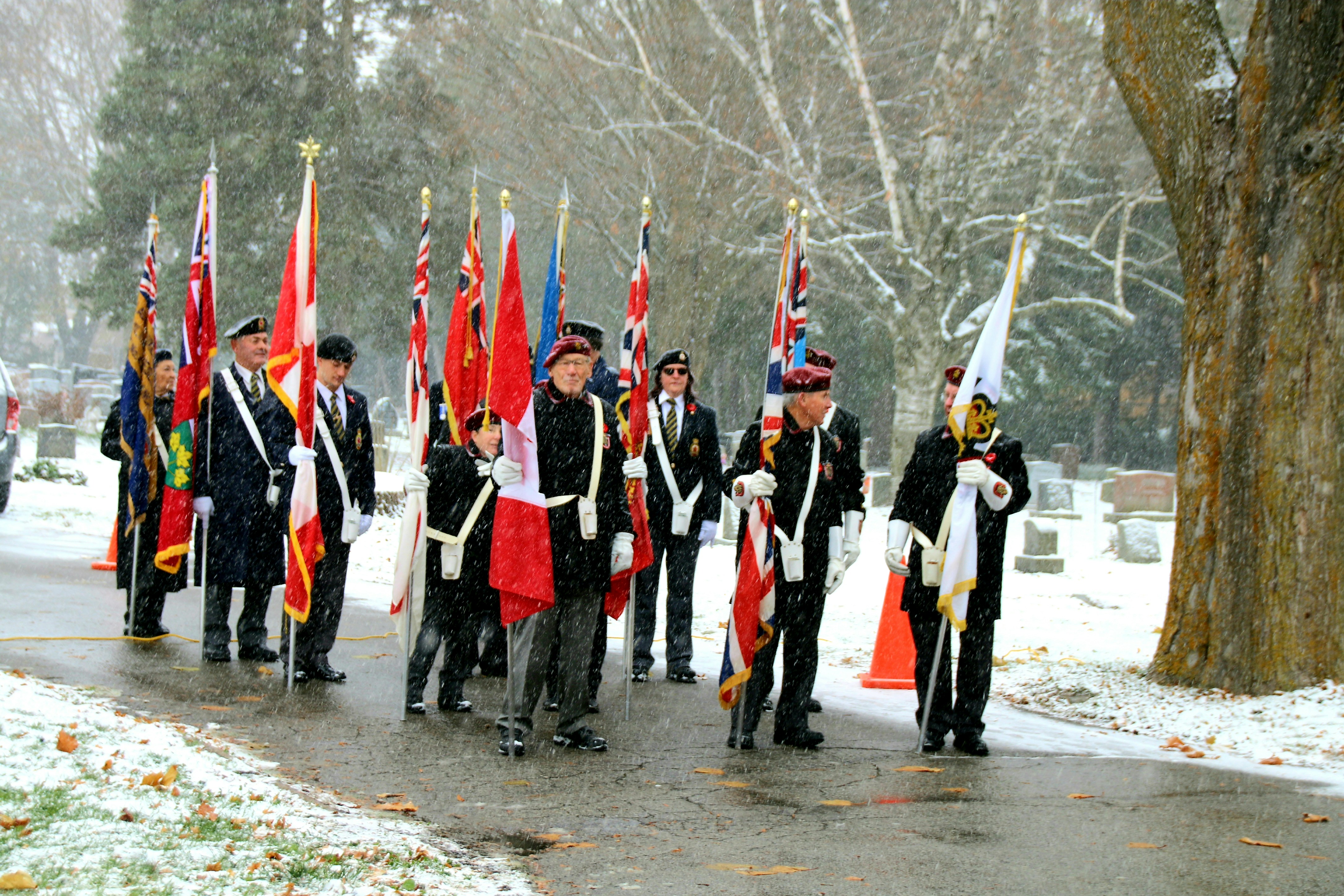 Flag Detail and Veterans Parade in Winter Park