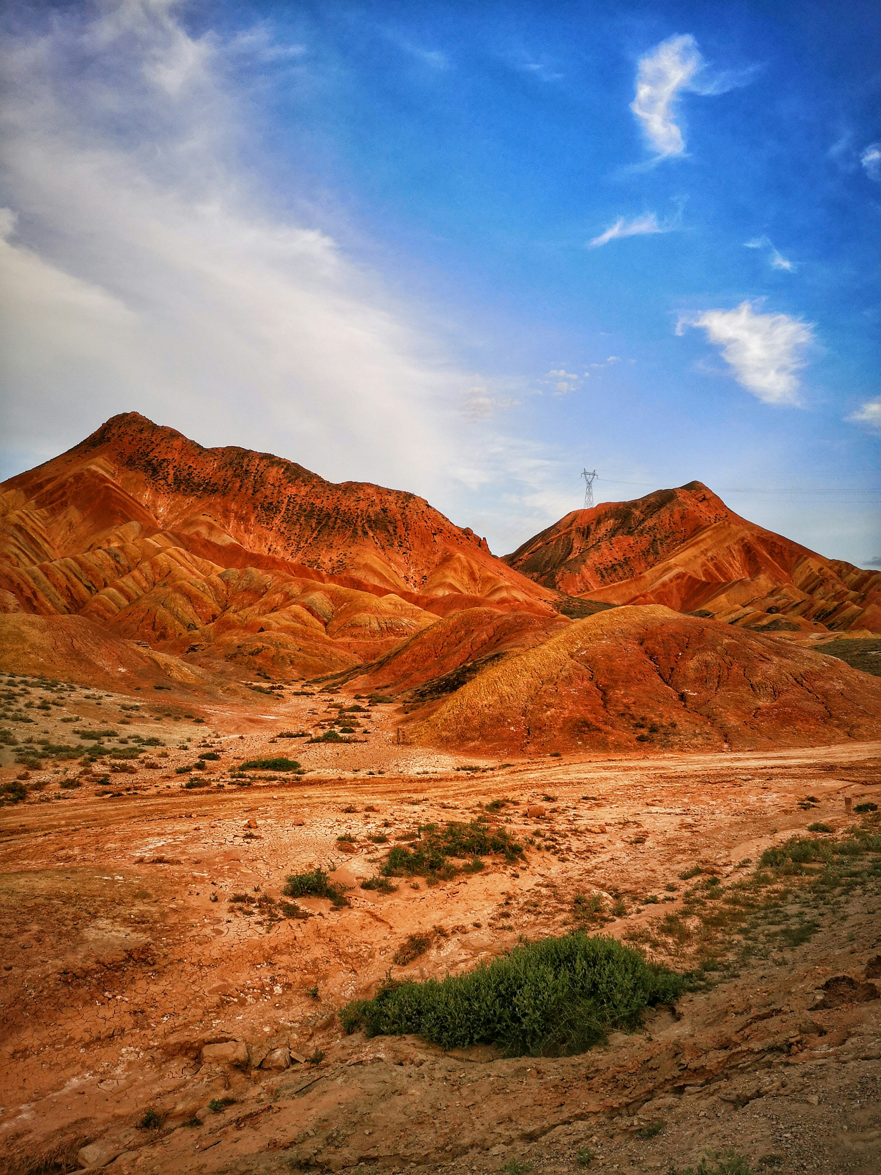 Vermilion Ridges Under a Sapphire Sky