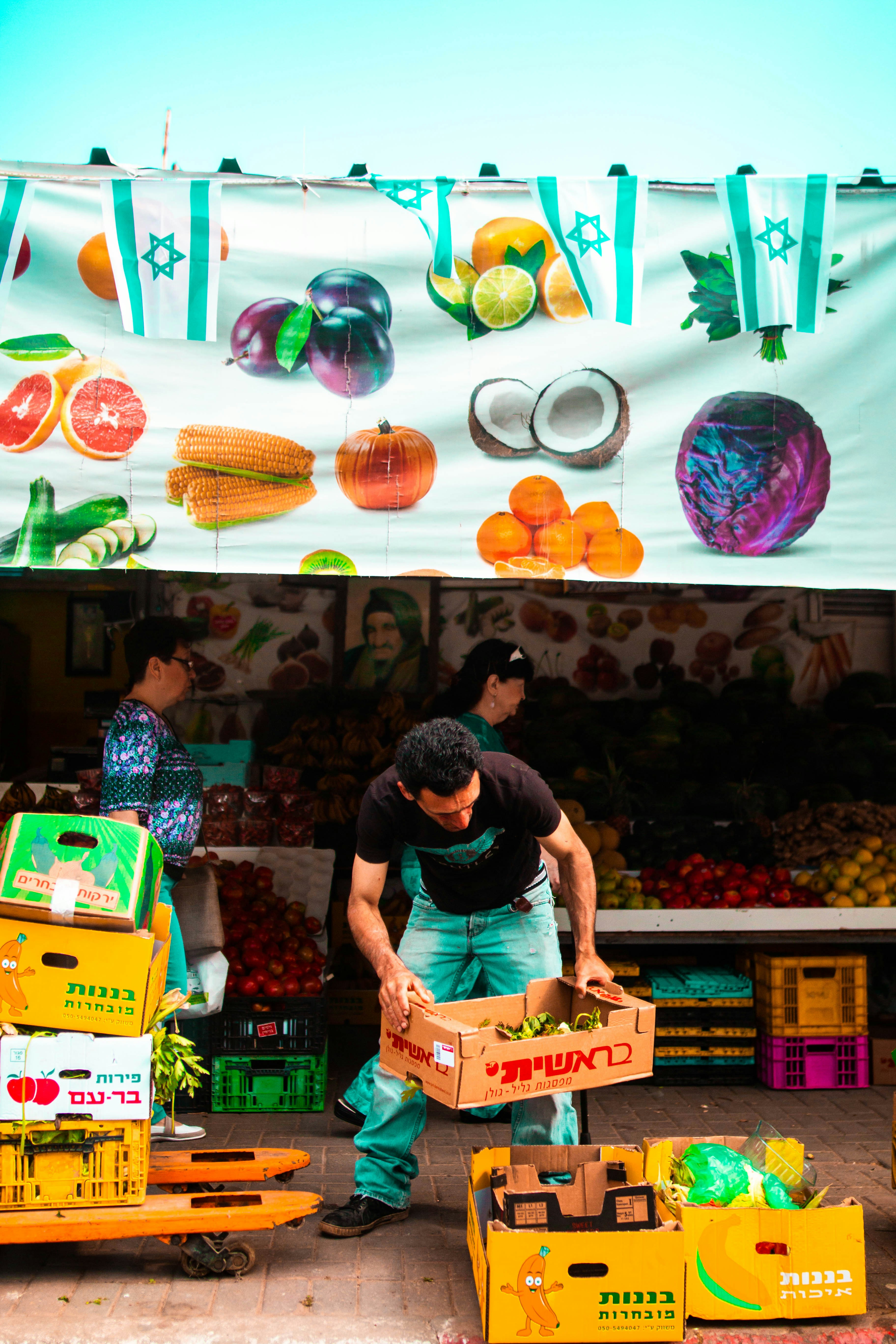 Crate by Crate: A Market Moment Among a Rainbow of Produce