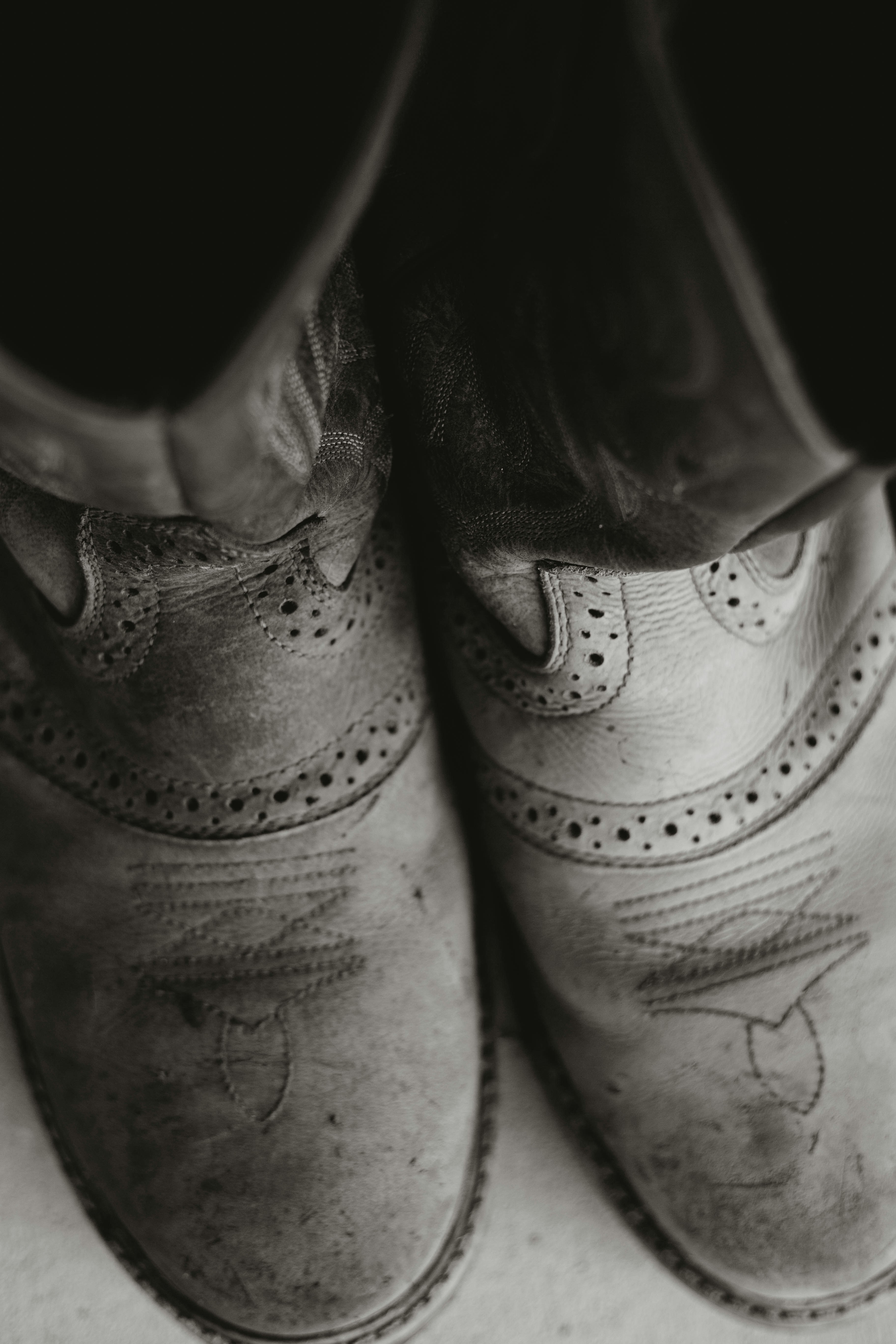 Weathered Craft: Close-Up of Worn Brogues