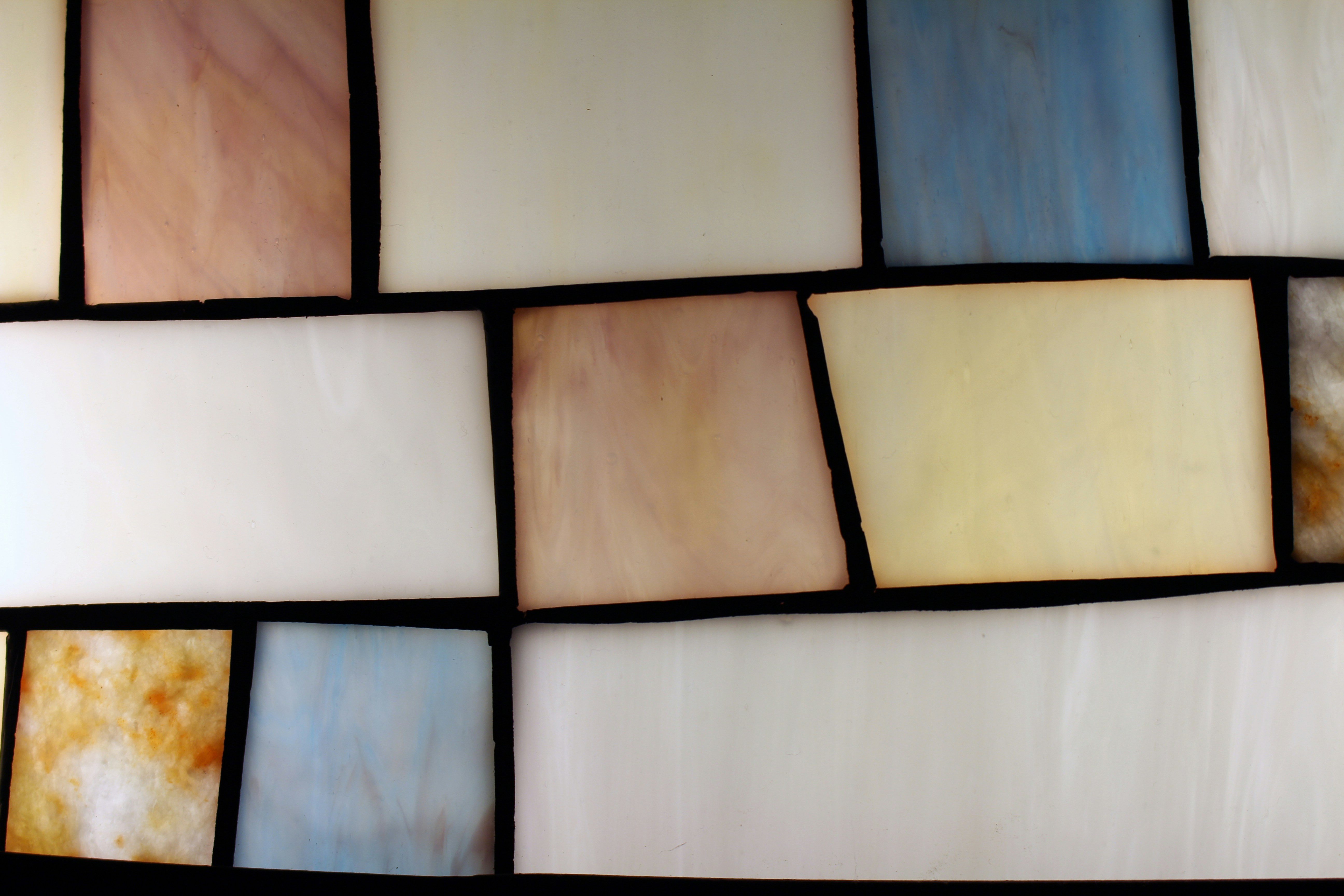 Stained Glass Geometry: Warm Tiles in an Abstract Mosaic