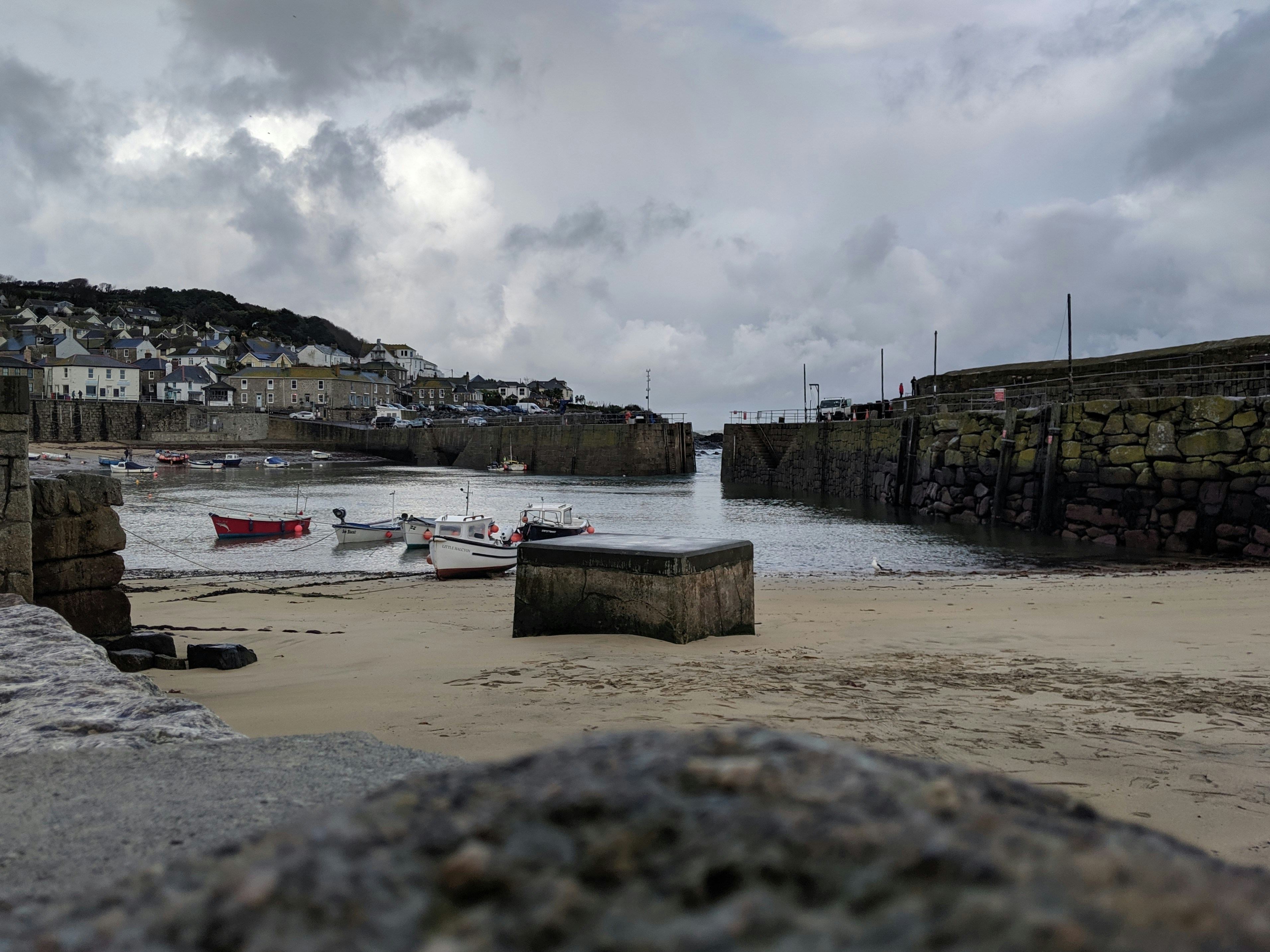 Harbor Serenity Amidst Gathering Clouds