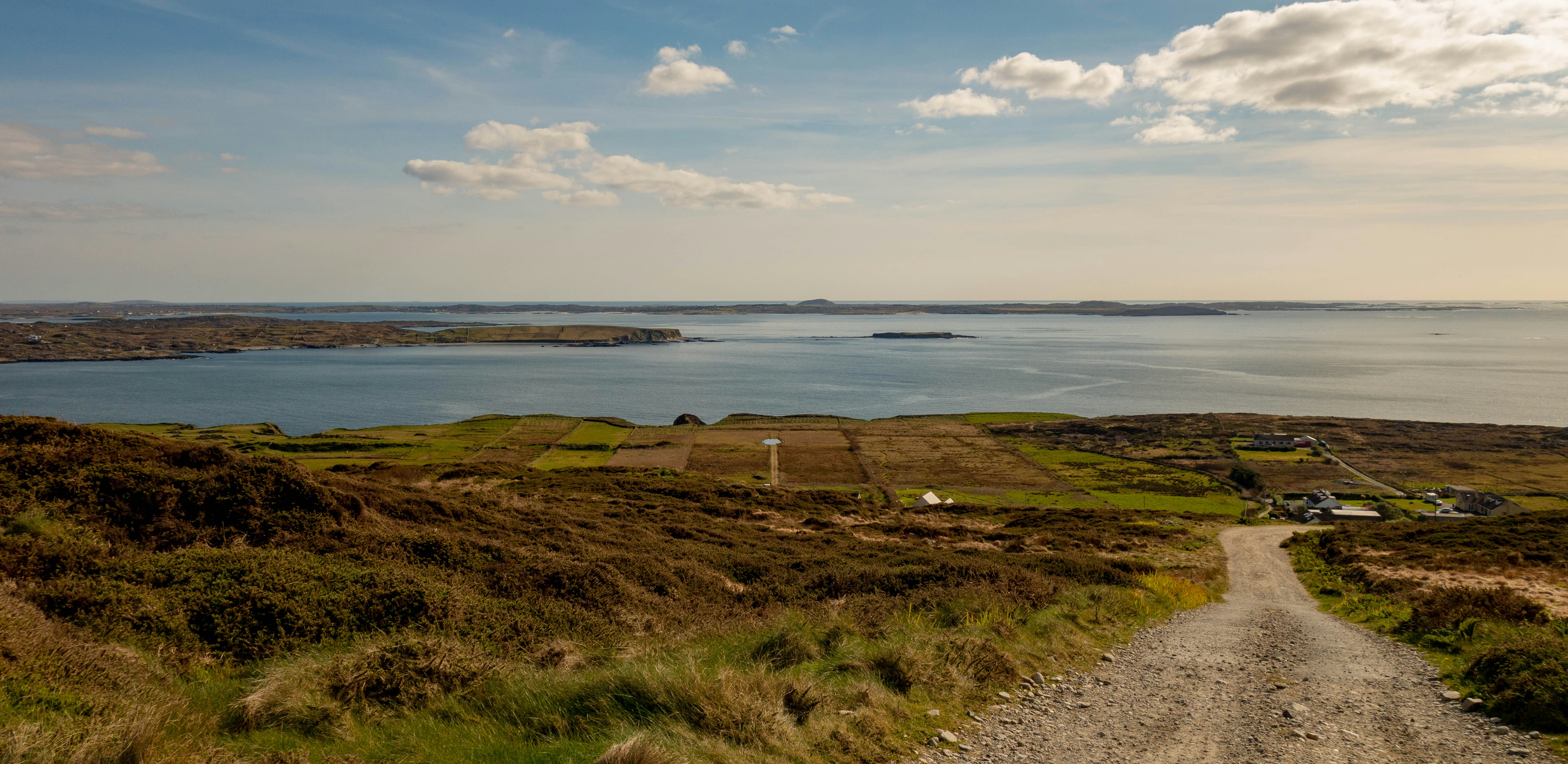 Pathway surrounded with grass field near sea photo – Free Ireland Image ...