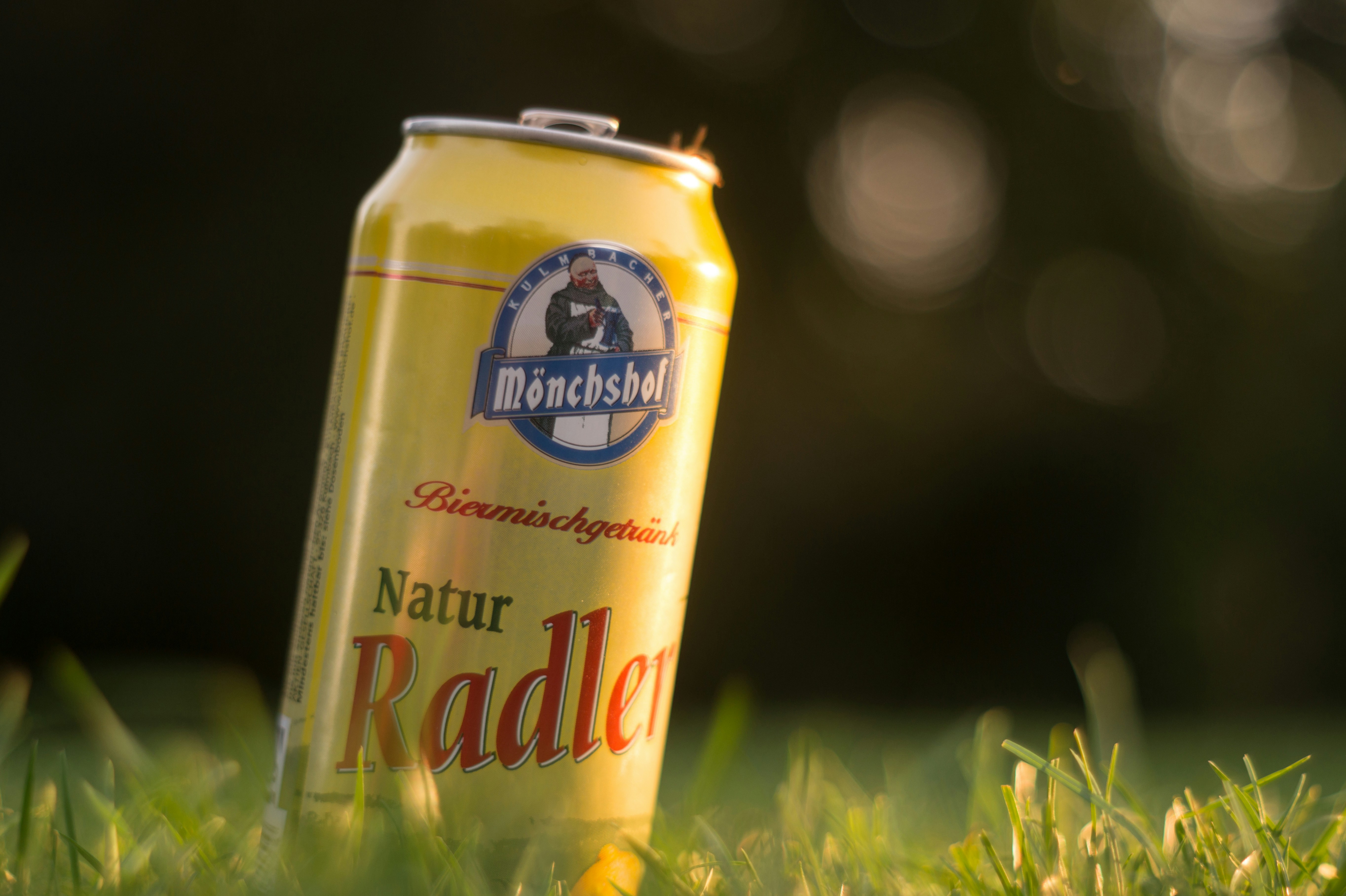Meadow Light on a Mönchshof Natur Radler Can