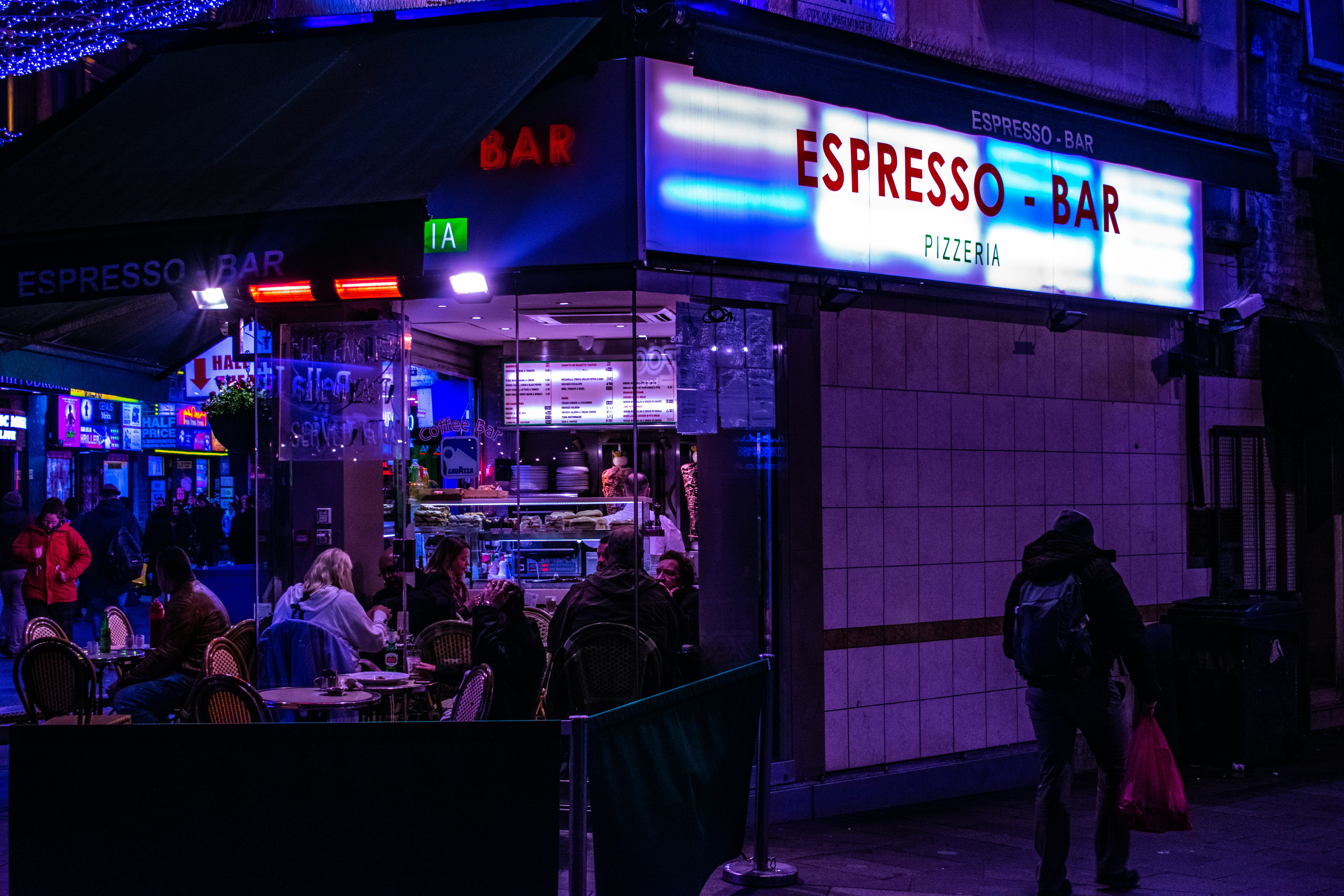 Neon Nightlife at the Corner CafeSebastian Grochowicz