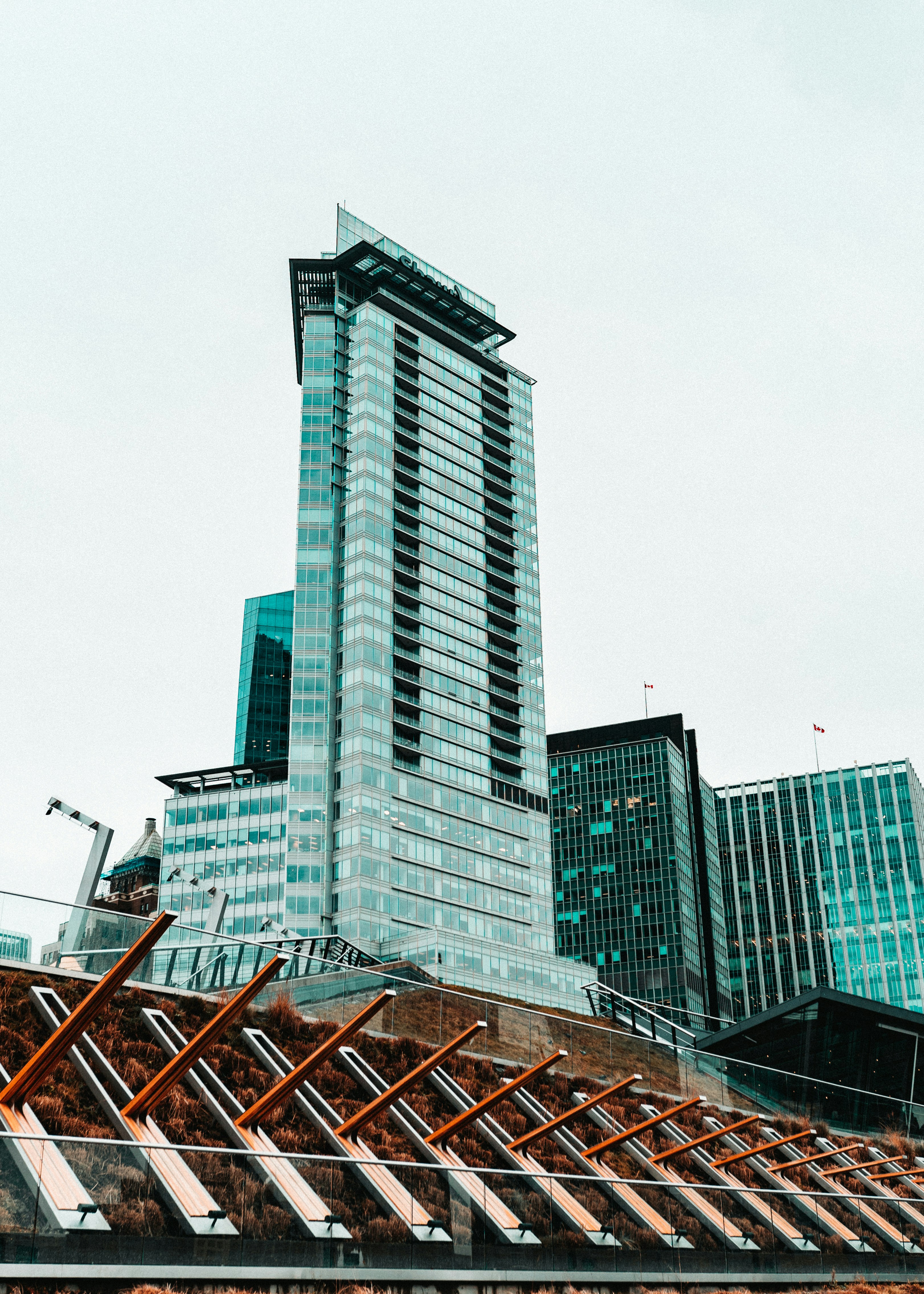 A very tall building next to some very tall buildings photo – Free Grey ...