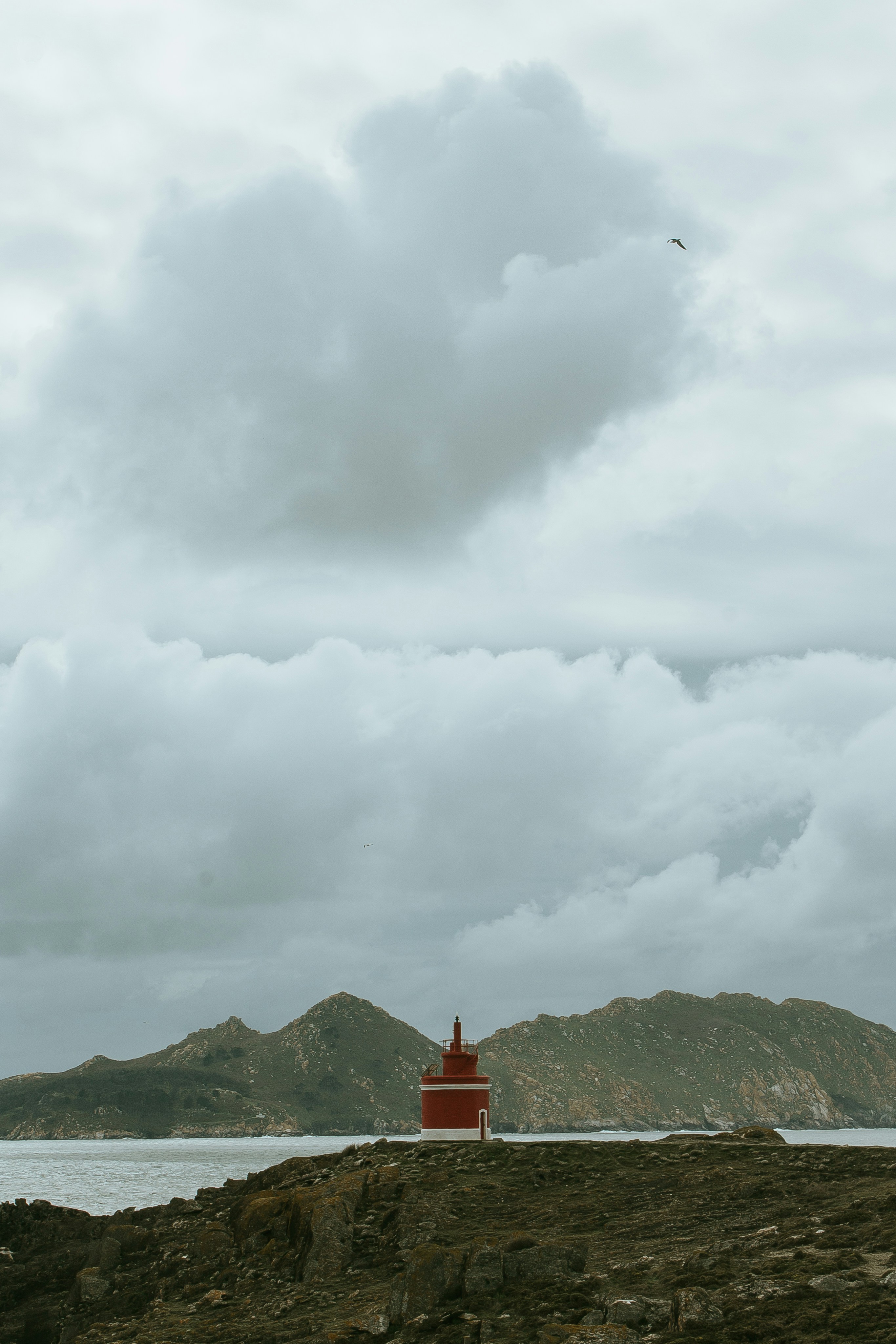Crimson Beacon on the Sea-Rim Promontory