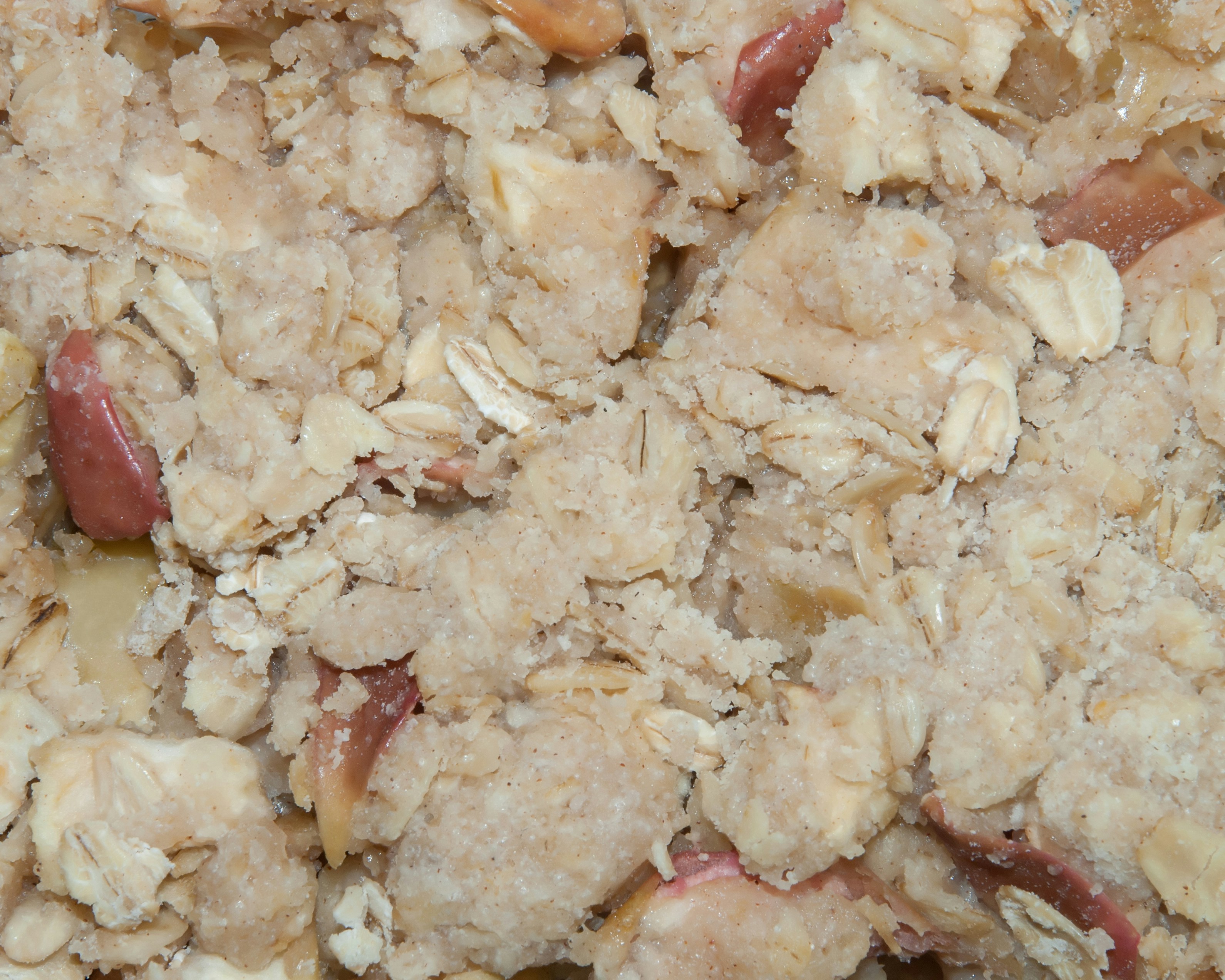 a close up of a mixture of food