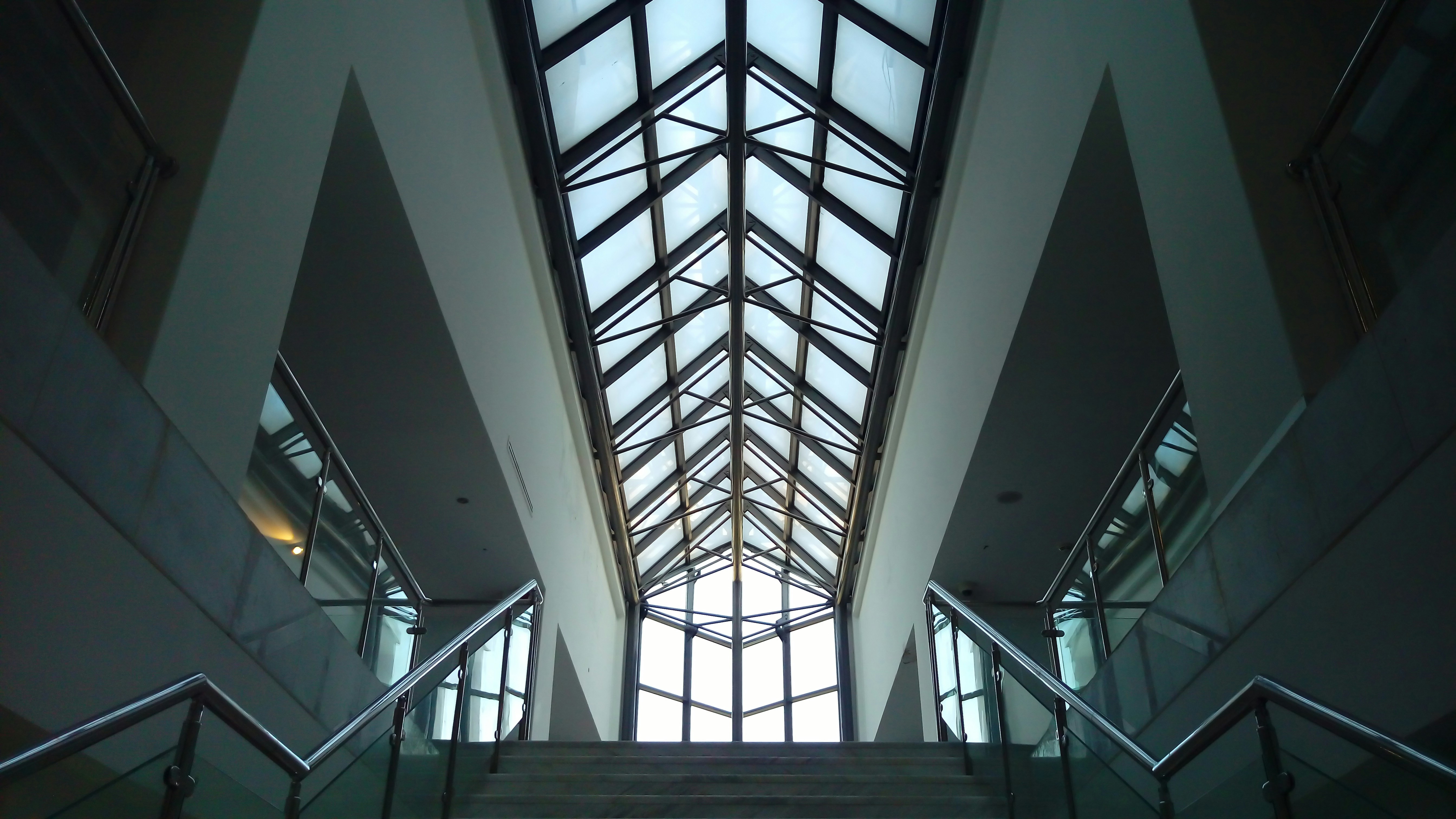 Low-angle photograph of building interior with sunroof photo – Free ...