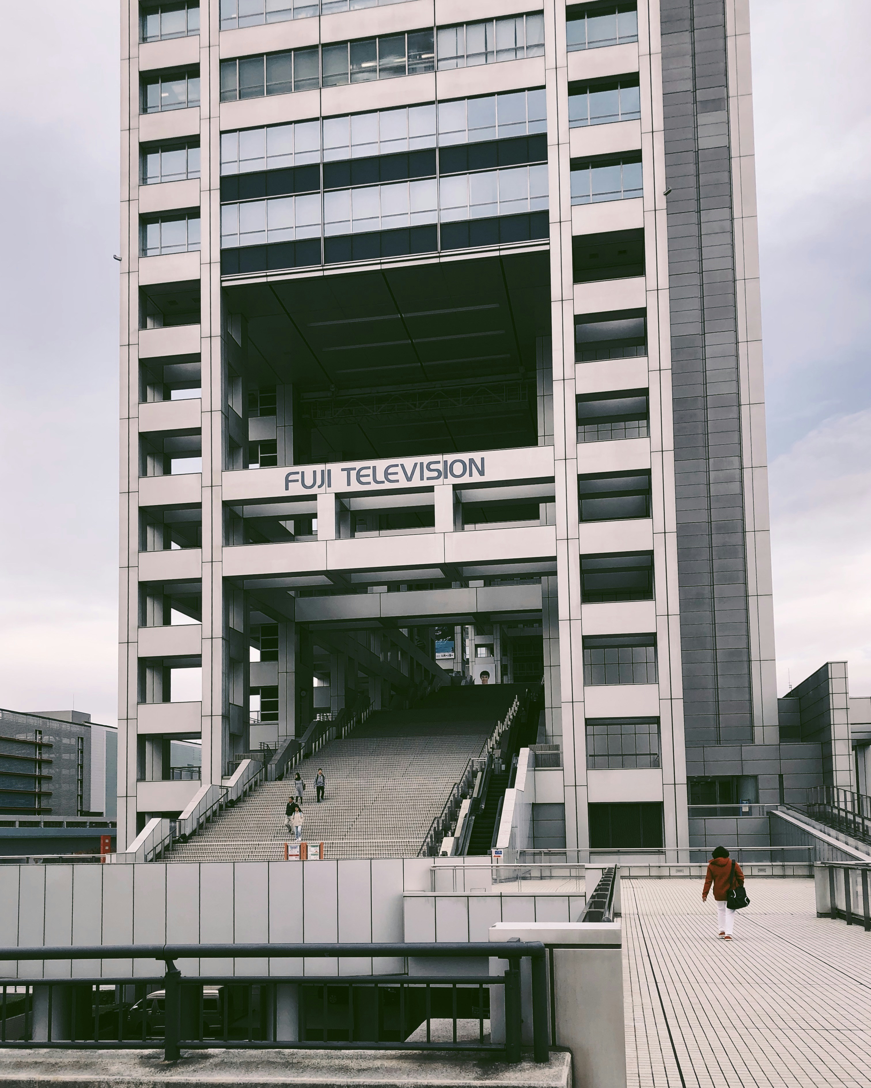 Gateway Stair: Symmetry and Scale at Fuji Television Tower