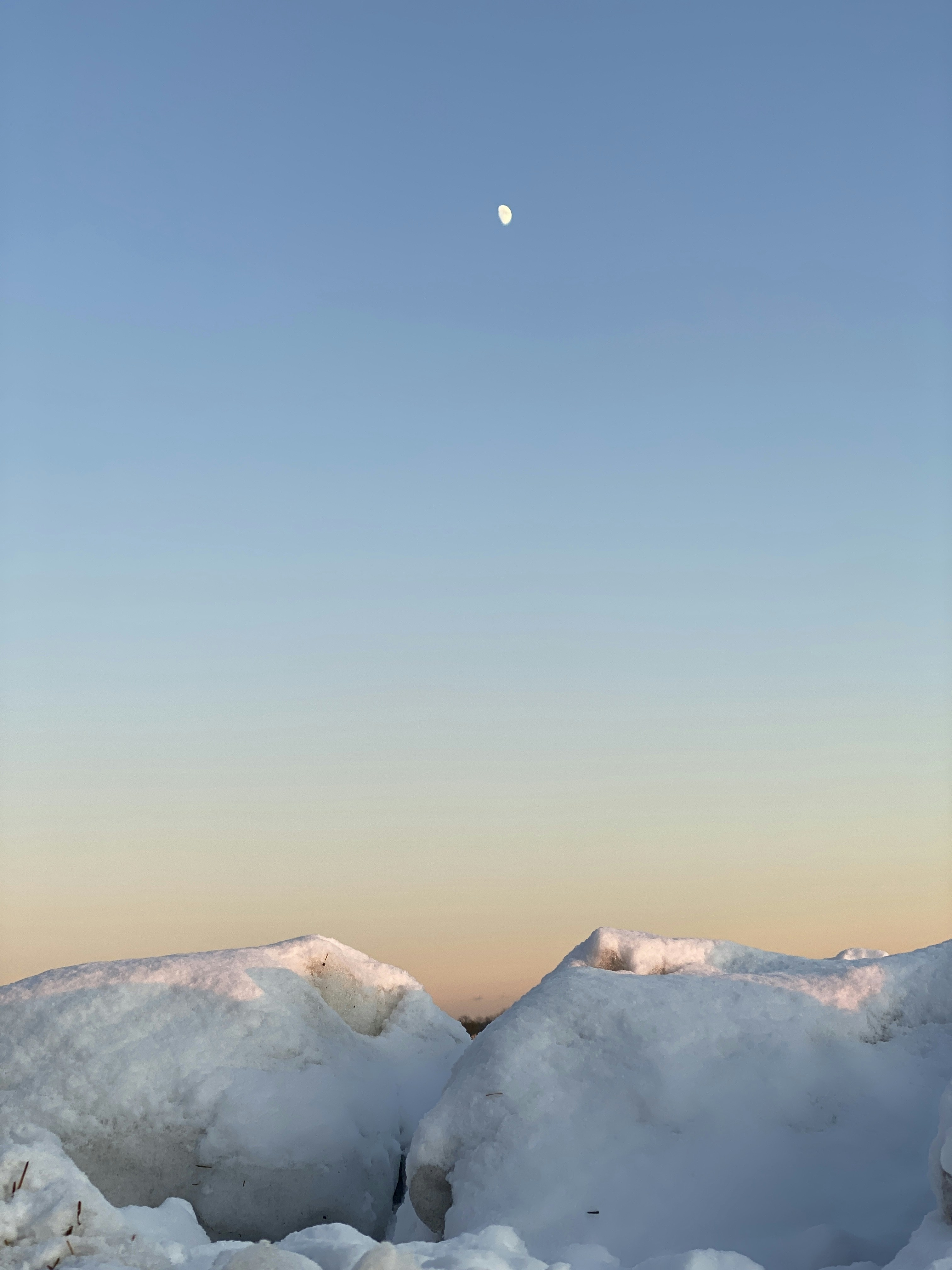 White rock showing half moon photo – Free Blue Image on Unsplash