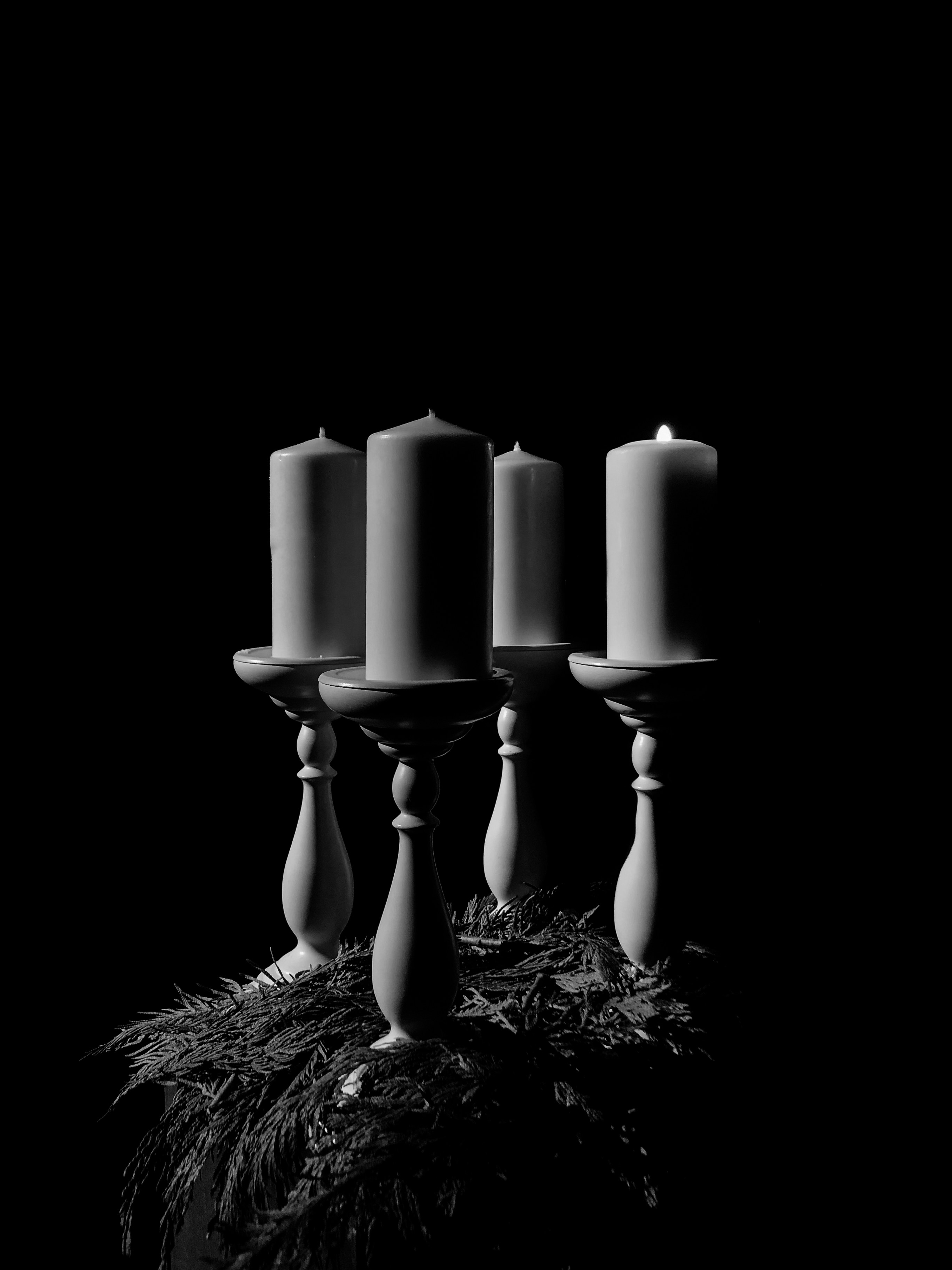 Grayscale photography of unlighted candle photo – Free Grey Image on ...