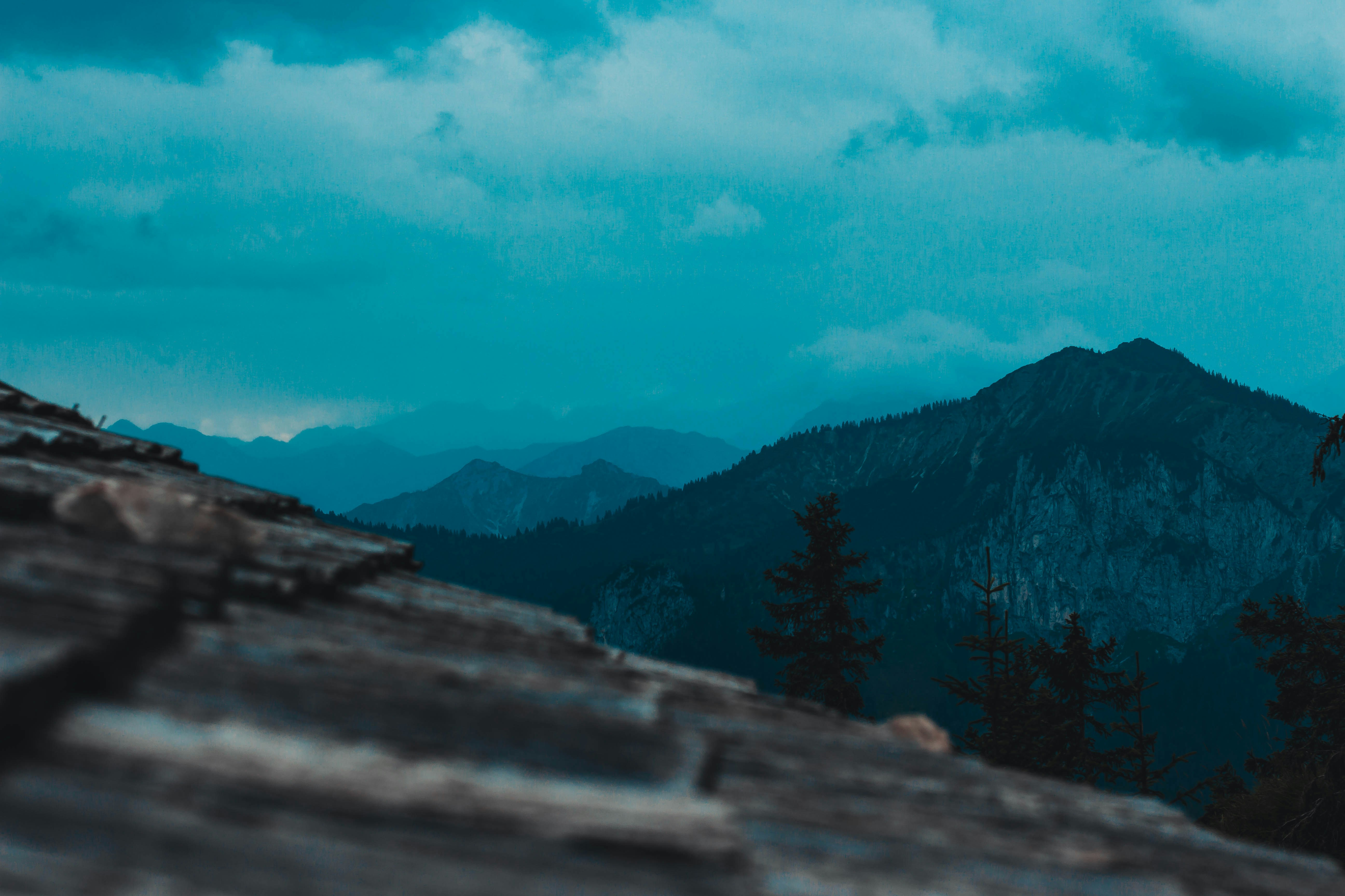Low angle photo of mountain photo – Free Blue Image on Unsplash