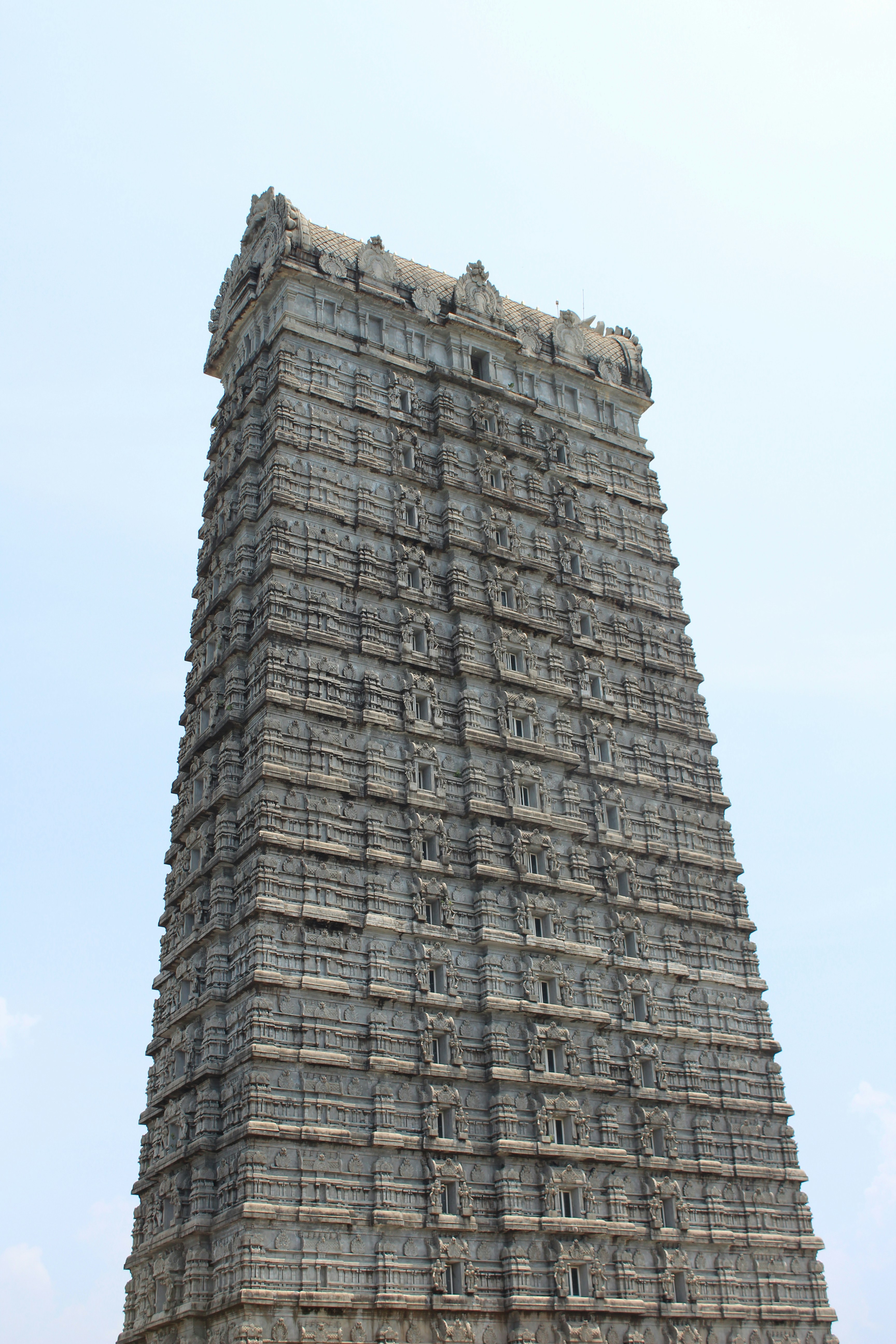 Majestic Stone Tower Against Clear Sky
