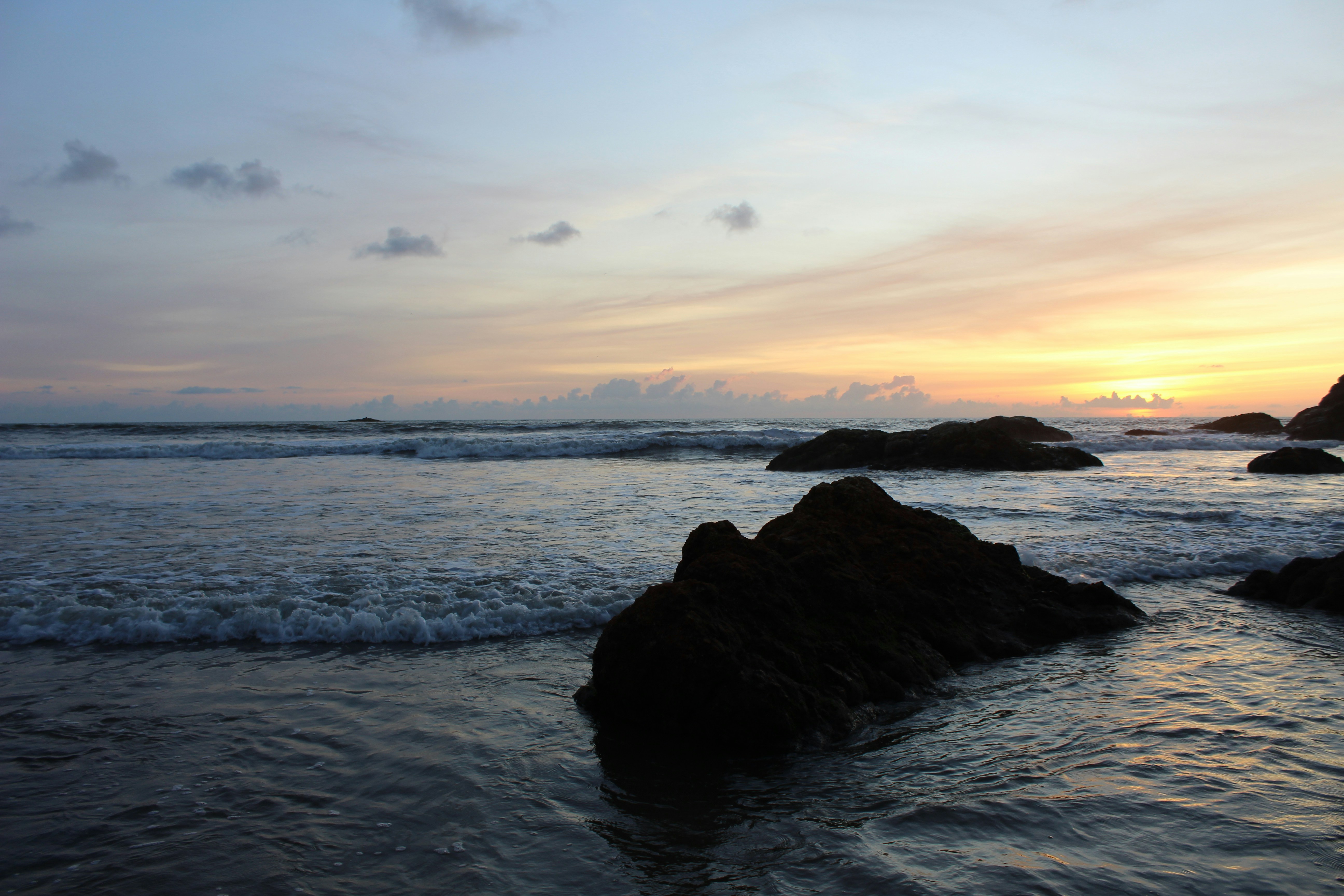 Twilight Serenity over Rocky Shores